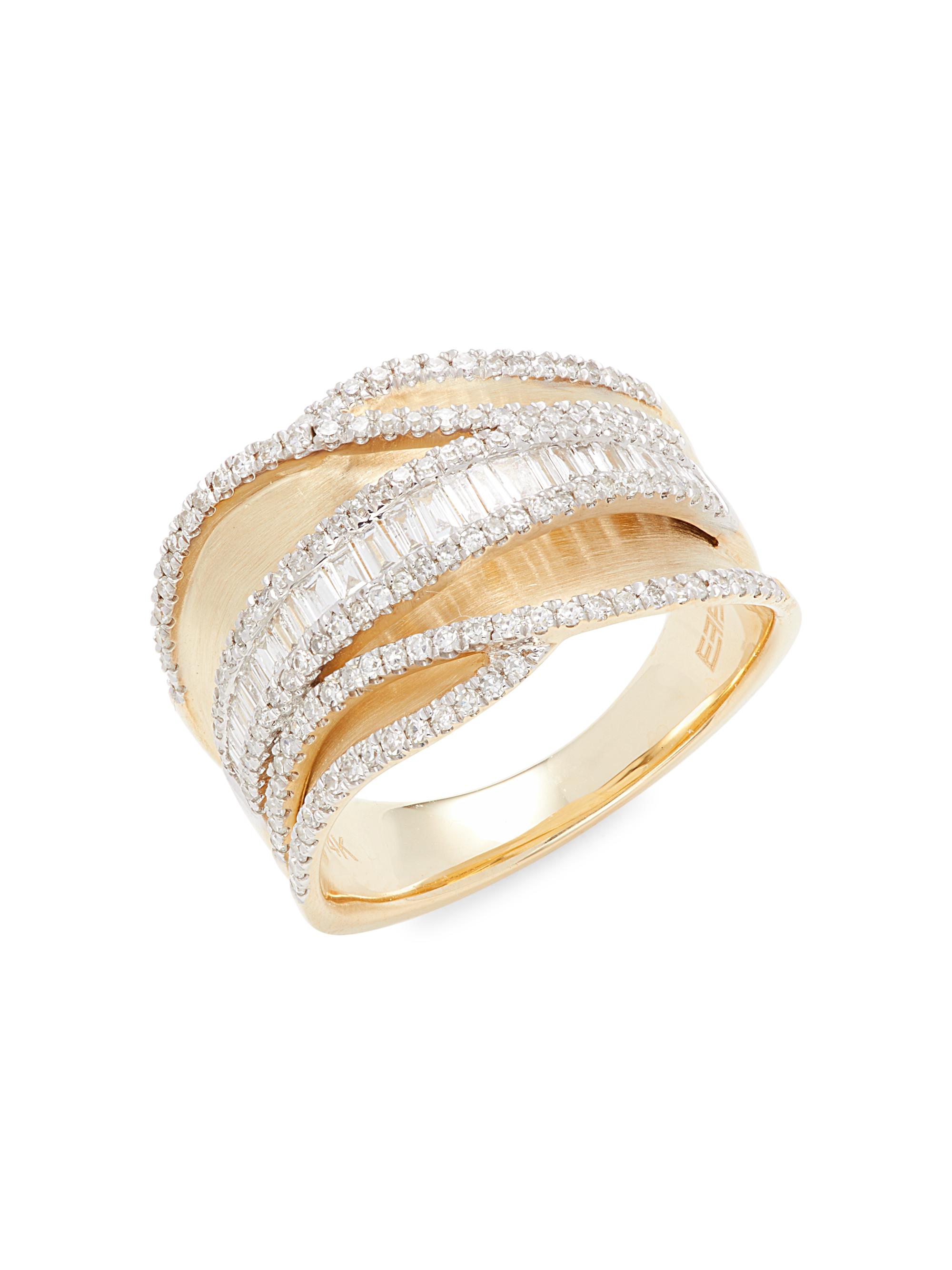 Click here for Effy Womens 14K Two Tone Gold & 0.80 TCW Diamond R... prices