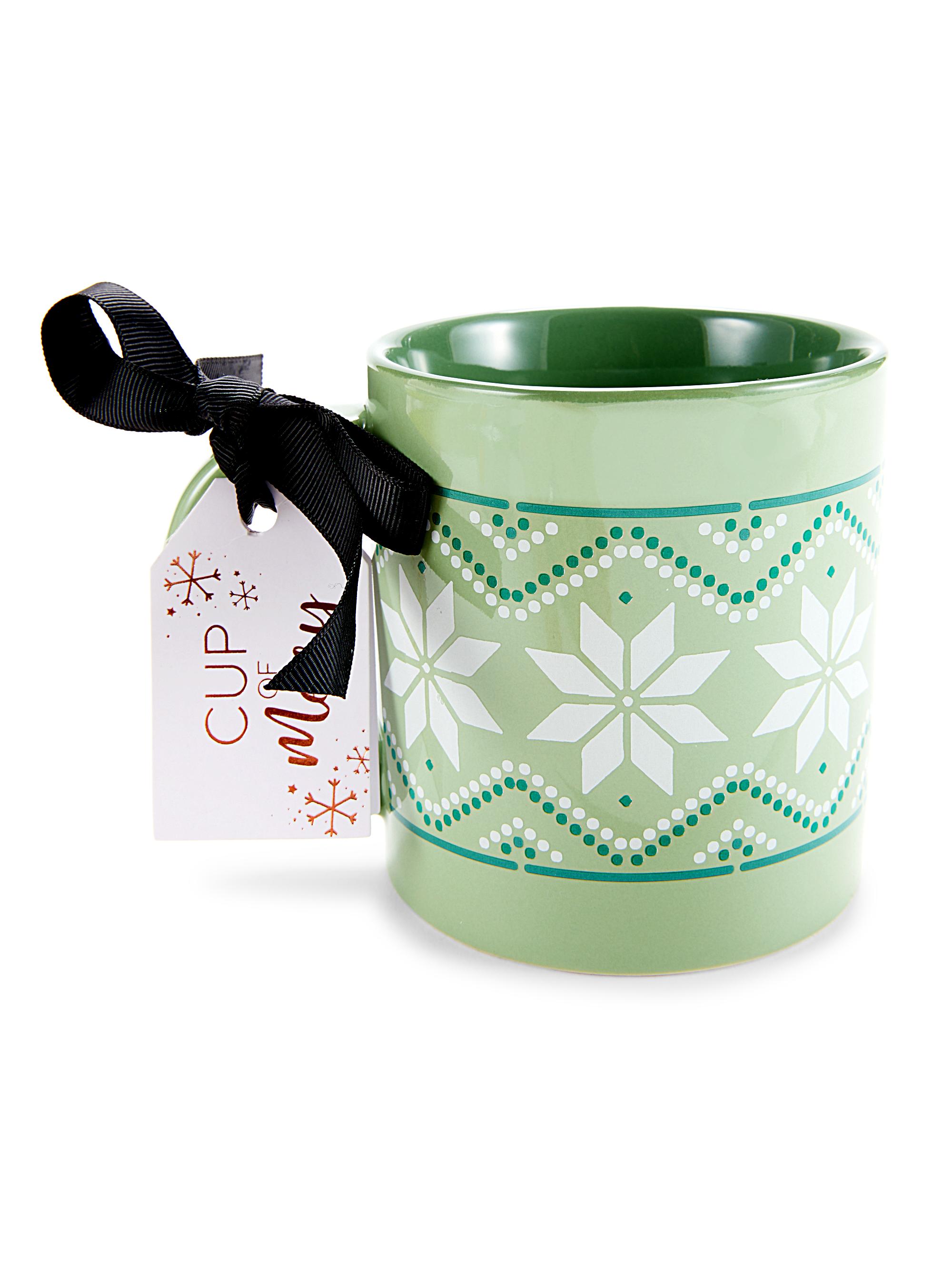 Click here for Collection Xiix Snowflake Ceramic Mug - Green Mult... prices