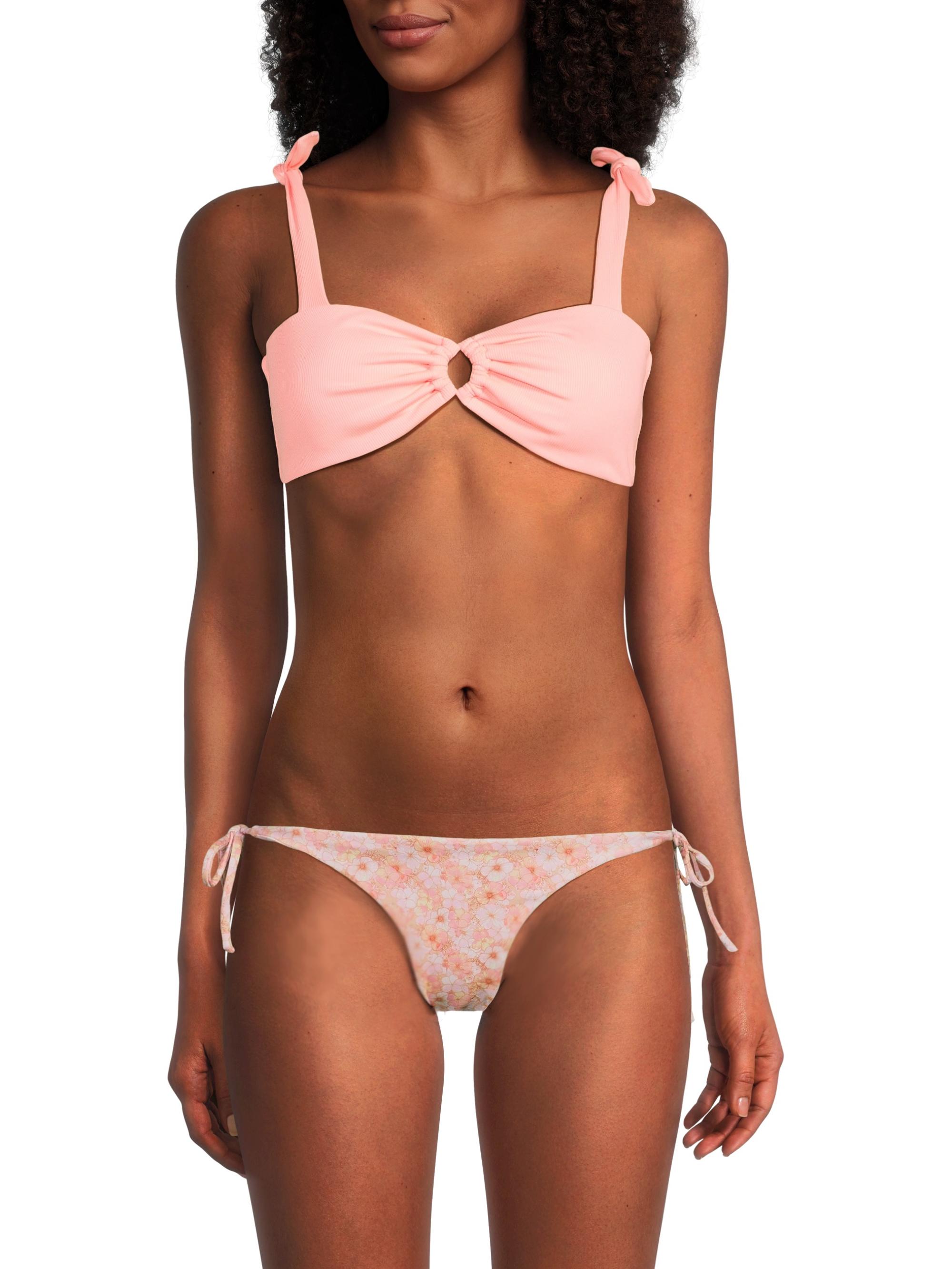 Click here for Peixoto Womens Fiona Ruched Bikini Top - Rose - Si... prices