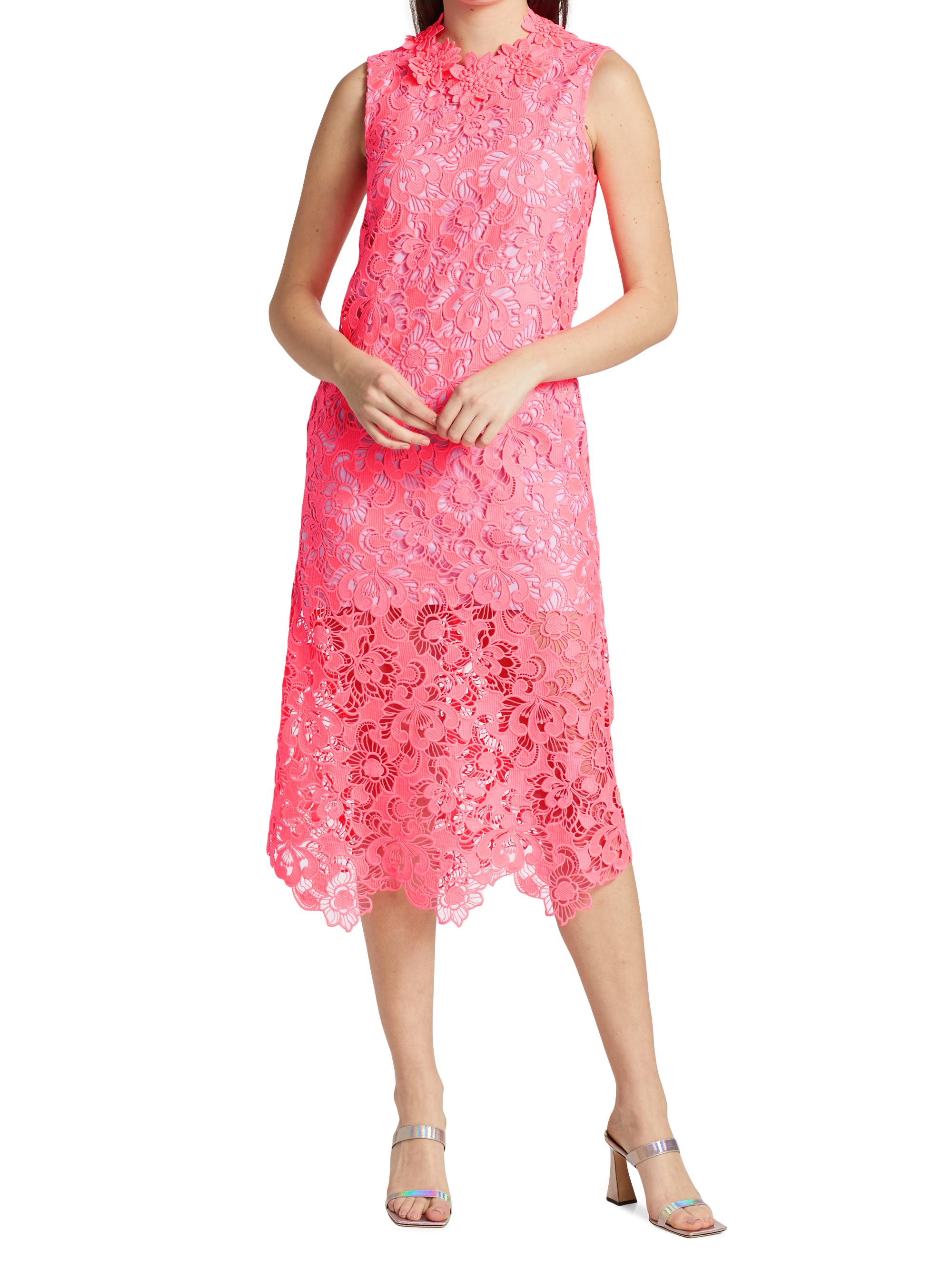 Click here for Aknvas Womens Mallie Lace Midi-Dress - Pink - Size... prices
