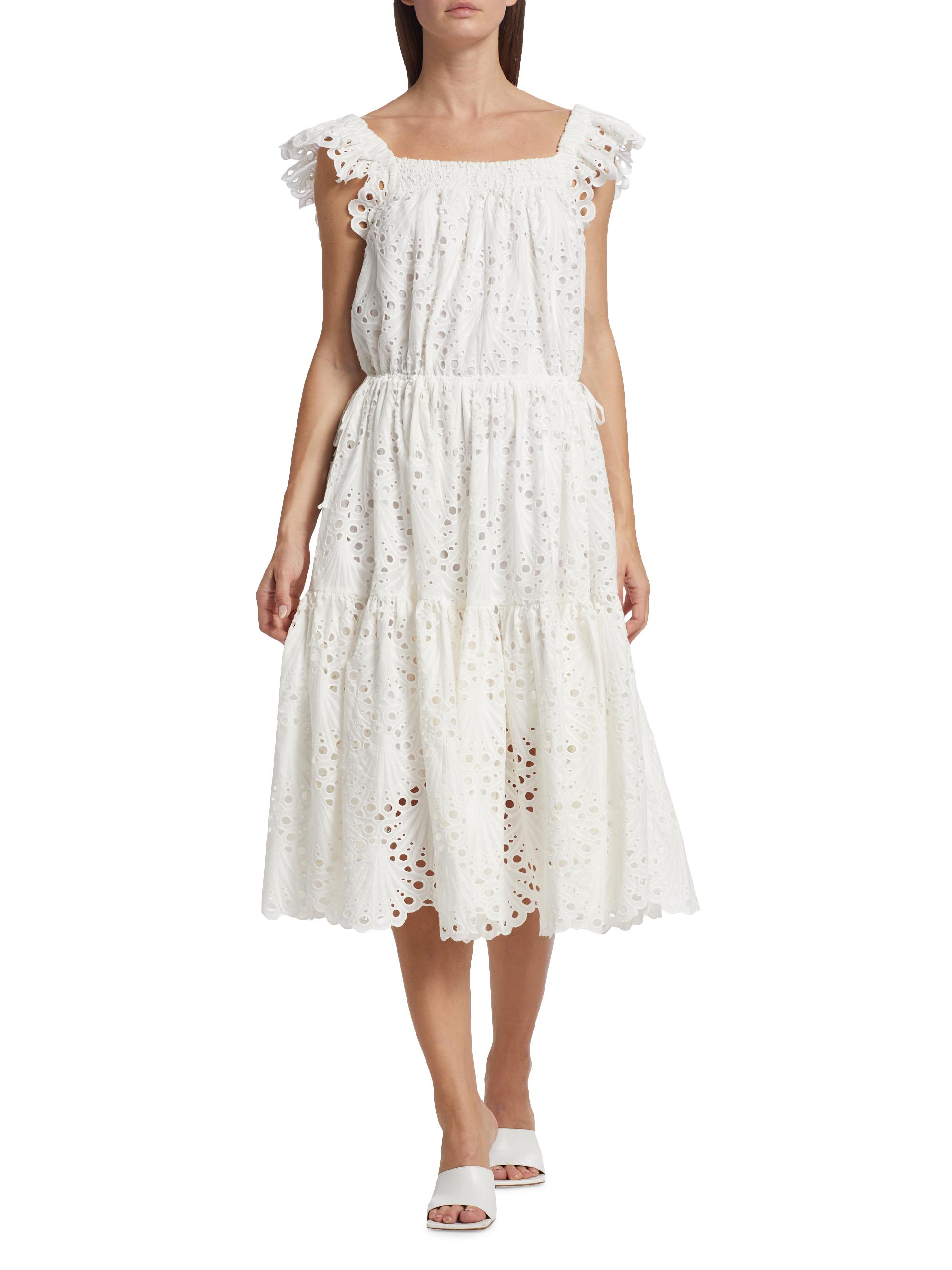 Click here for Charina Sarte Womens LAmour Eyelet Flutter-Sleeve... prices
