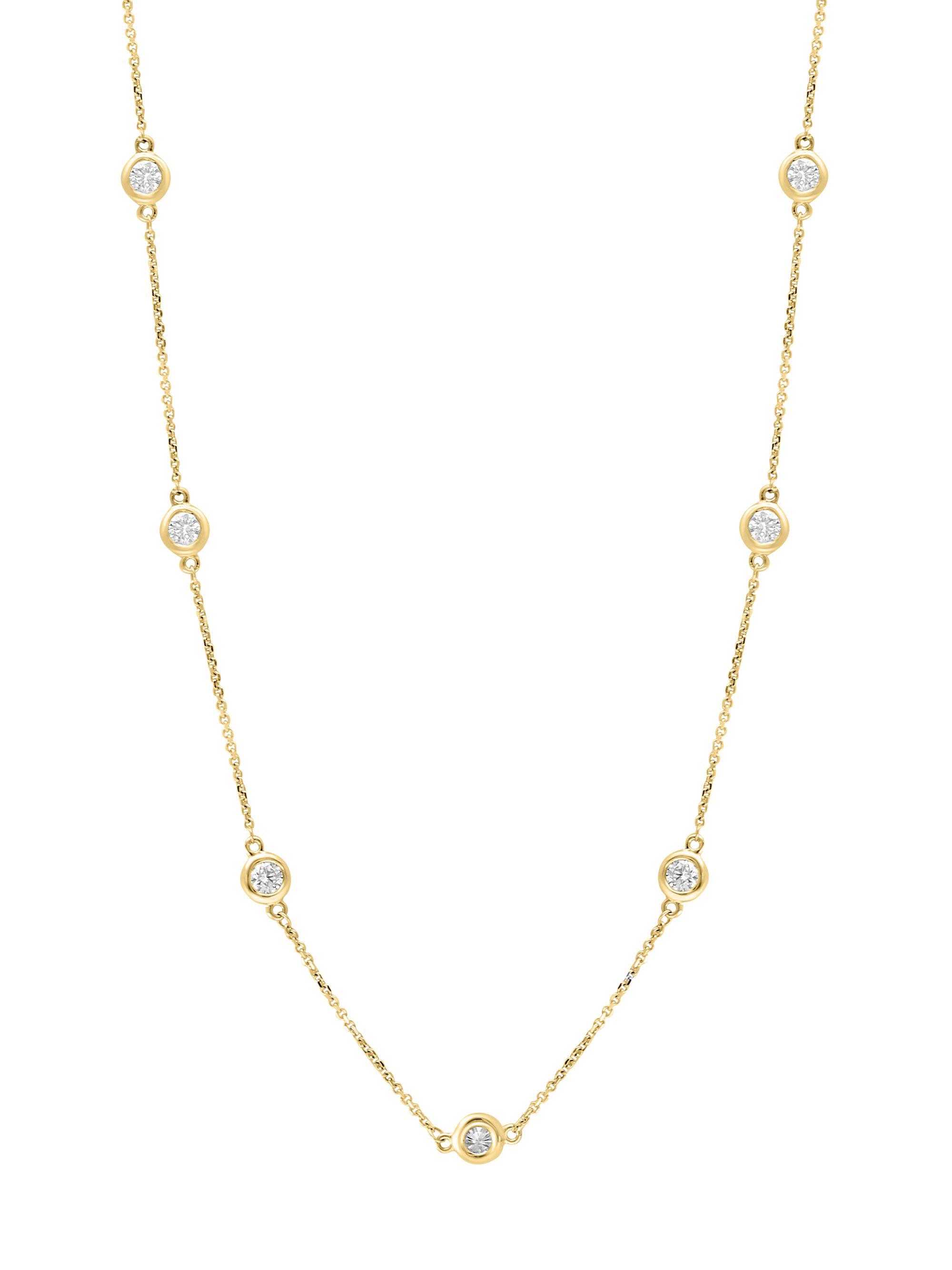 Click here for Effy Womens Radiant Value 14K Yellow Gold & 1.5 TC... prices