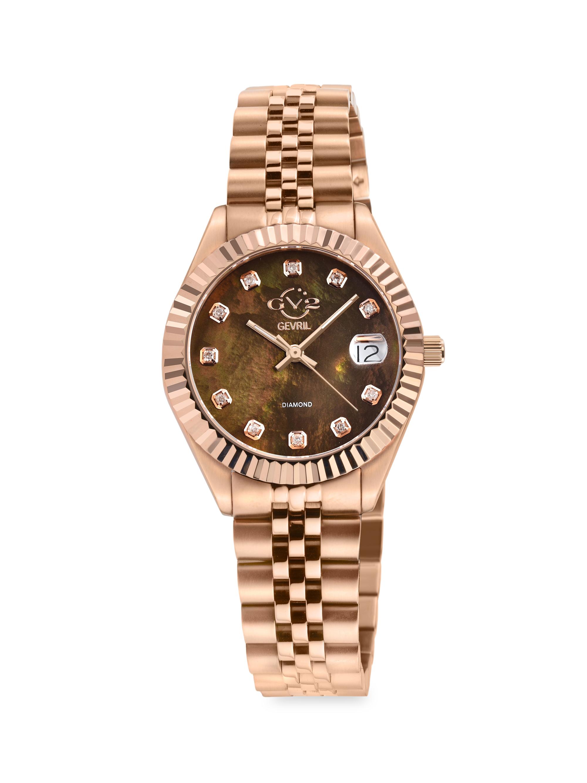 Click here for Gv2 Womens Turin 34MM Rose Goldtone  Mother Of Pea... prices