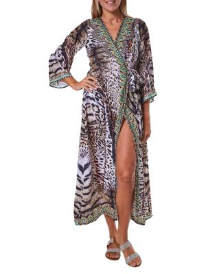 Ranee's Animal Print Wrap Coverup on SALE | Saks OFF 5TH