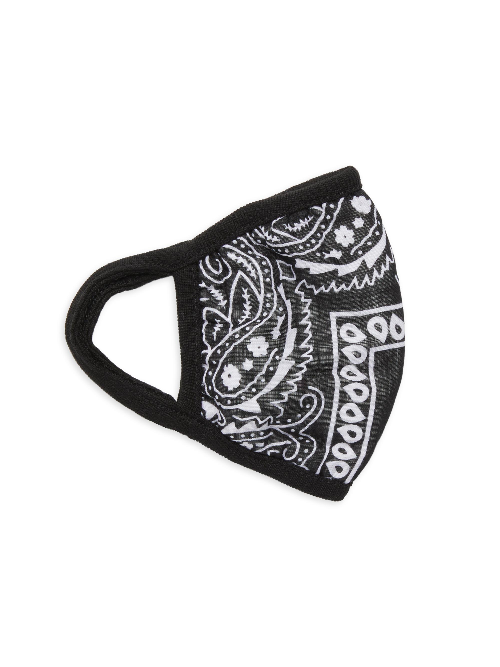Click here for Bari Lynn Kids Bandana Print Face Mask - Black prices