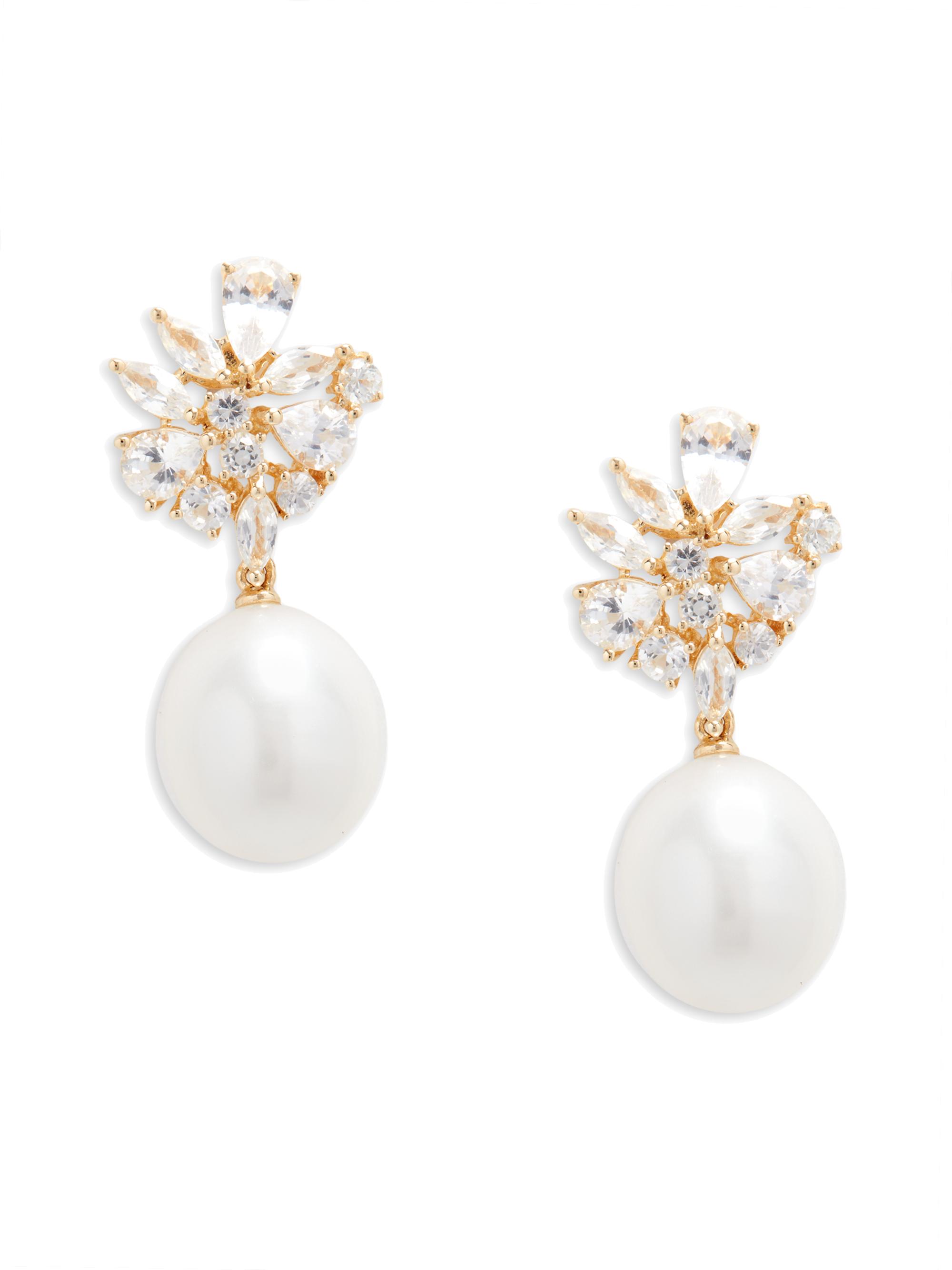 Click here for Effy Womens 14K Yellow Gold  9MM Pearl & Sapphire... prices