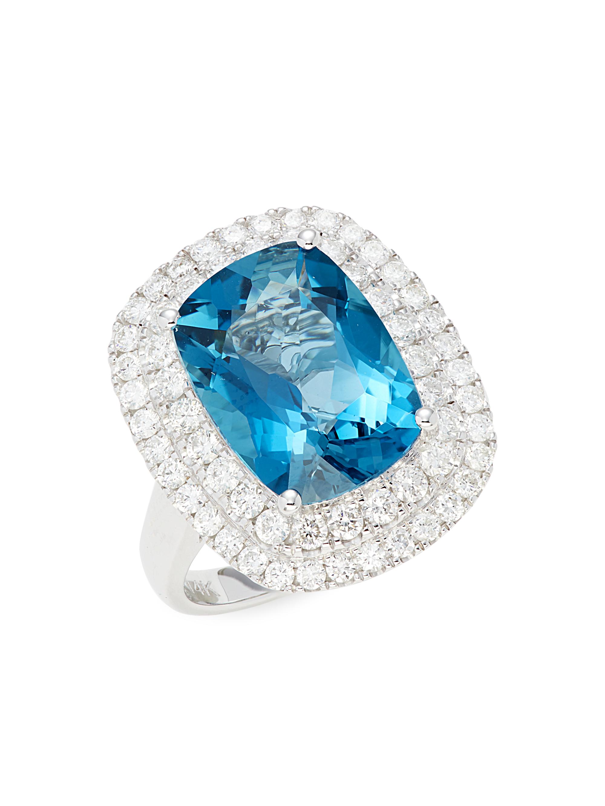 Click here for Effy Womens 14K White Gold  Blue Topaz & 1.12 TCW... prices