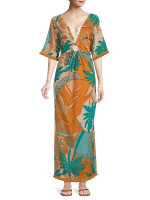 True Destinations Voile Floral Coverup Dress on SALE | Saks OFF 5TH