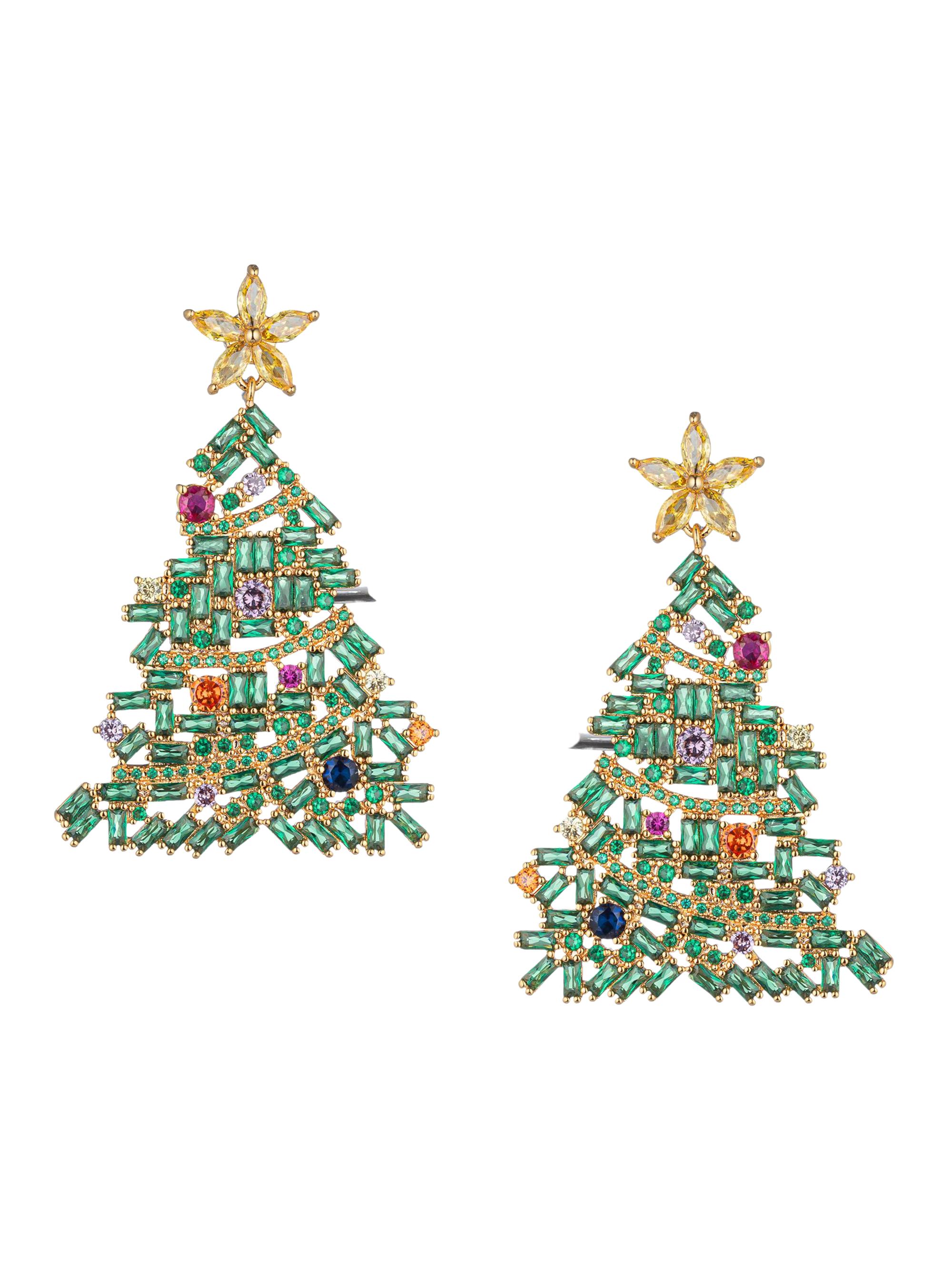 Click here for Eye Candy LA Womens Cubic Zirconia Christmas Tree... prices