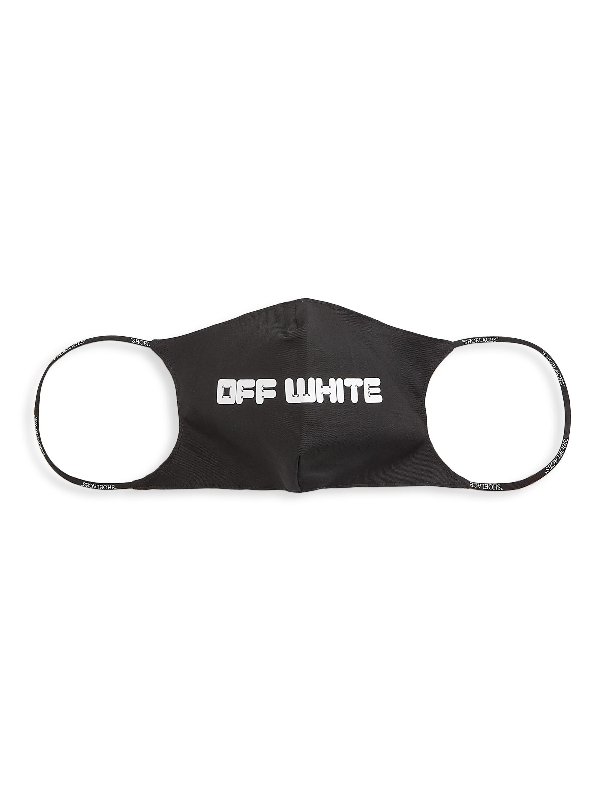 Click here for Off-White Mens Logo Arrows Face Mask - Black White... prices