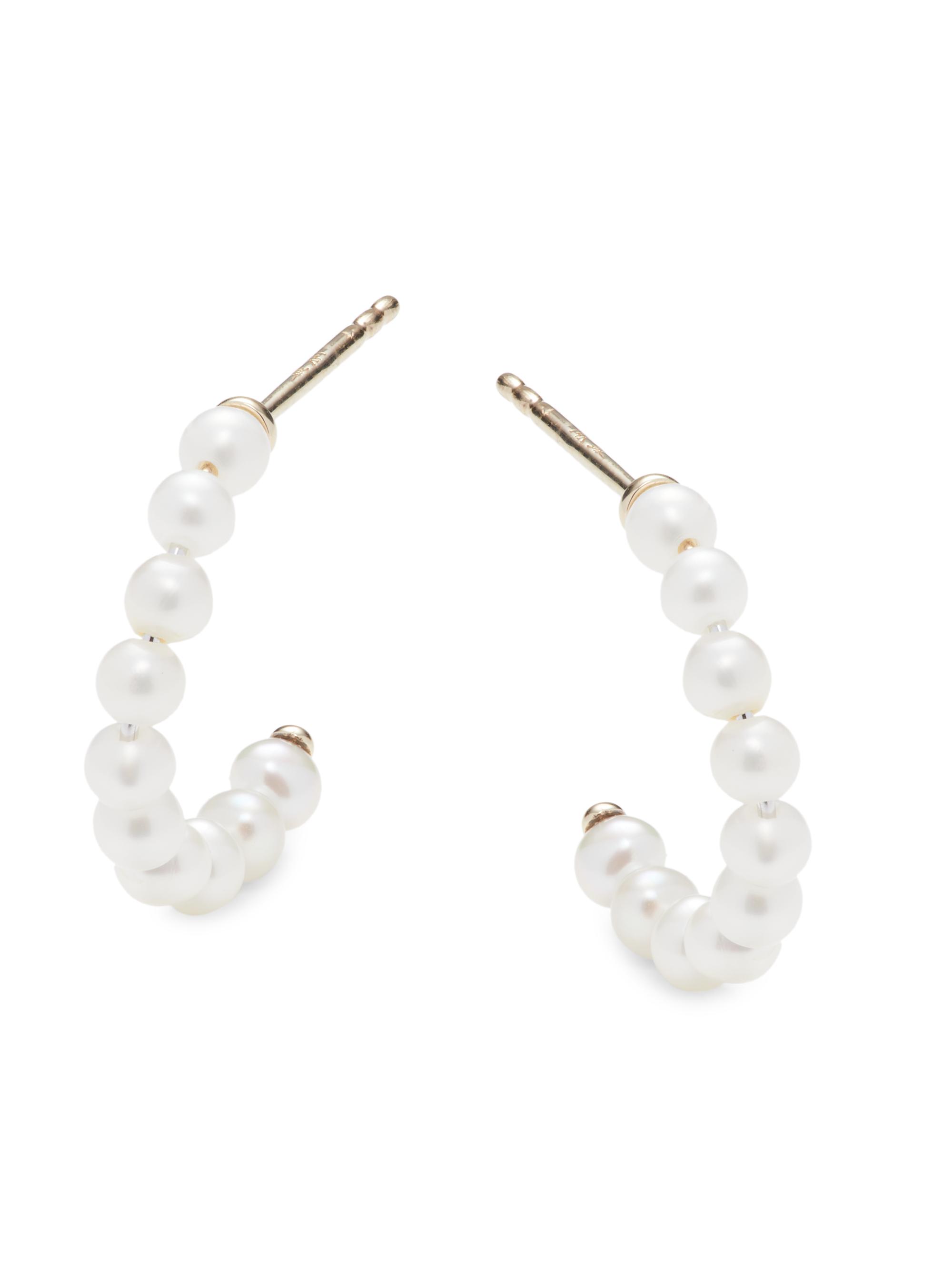 Click here for Saks Fifth Avenue Womens 14K Yellow Gold & 2MM Rou... prices