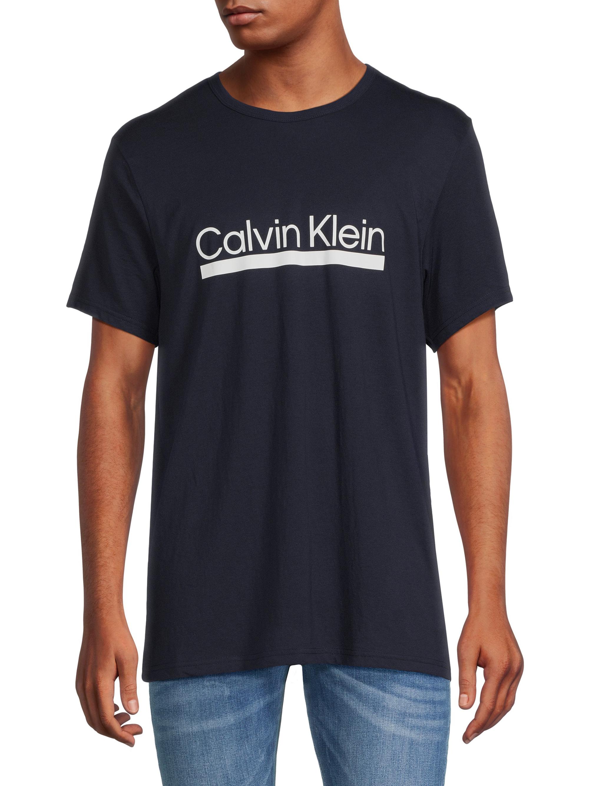 Click here for Calvin Klein Mens Logo Heathered Tee - Shore Line... prices
