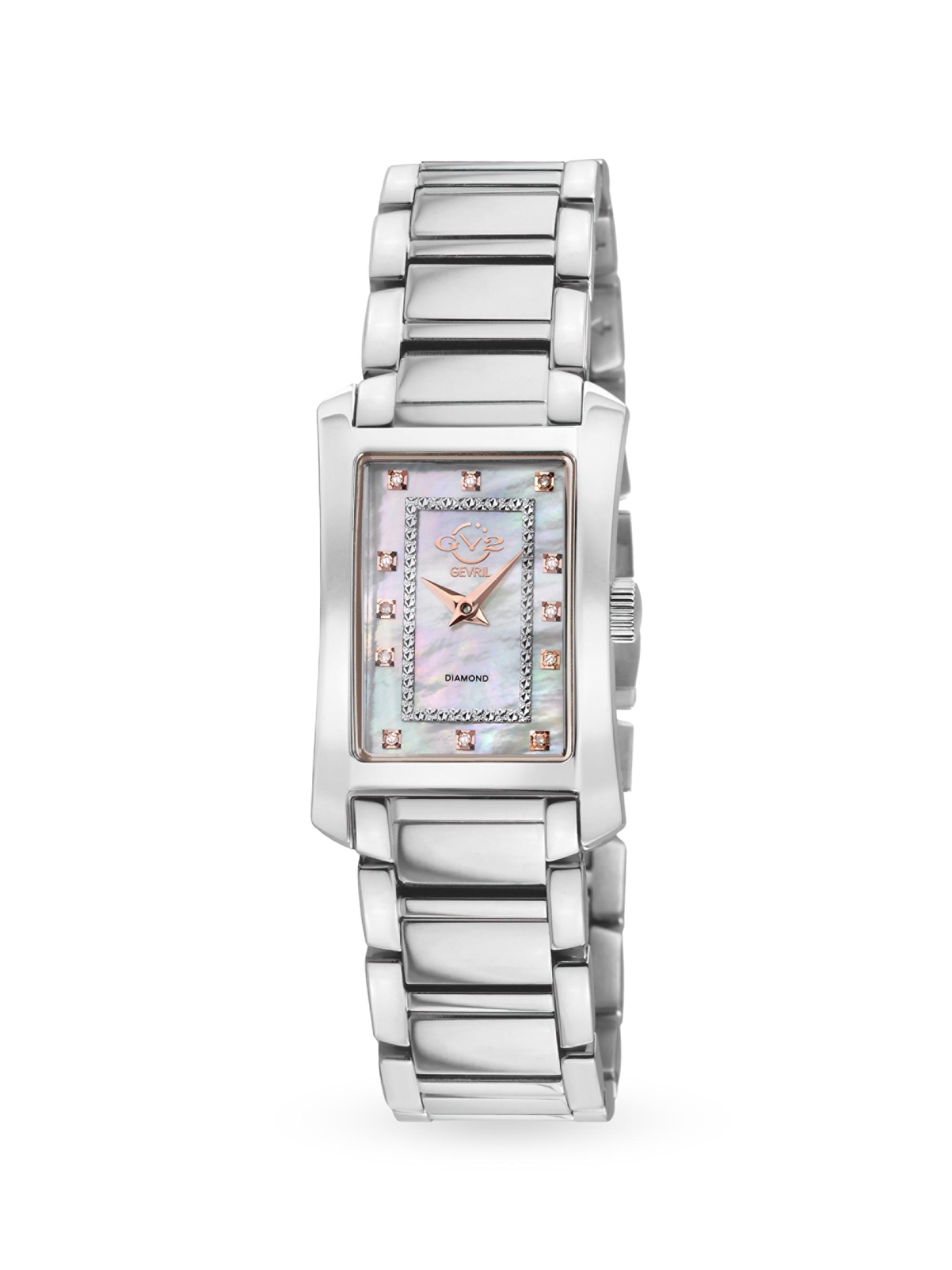 Click here for Gv2 Womens Luino 23MM Stainless Steel  Mother of P... prices