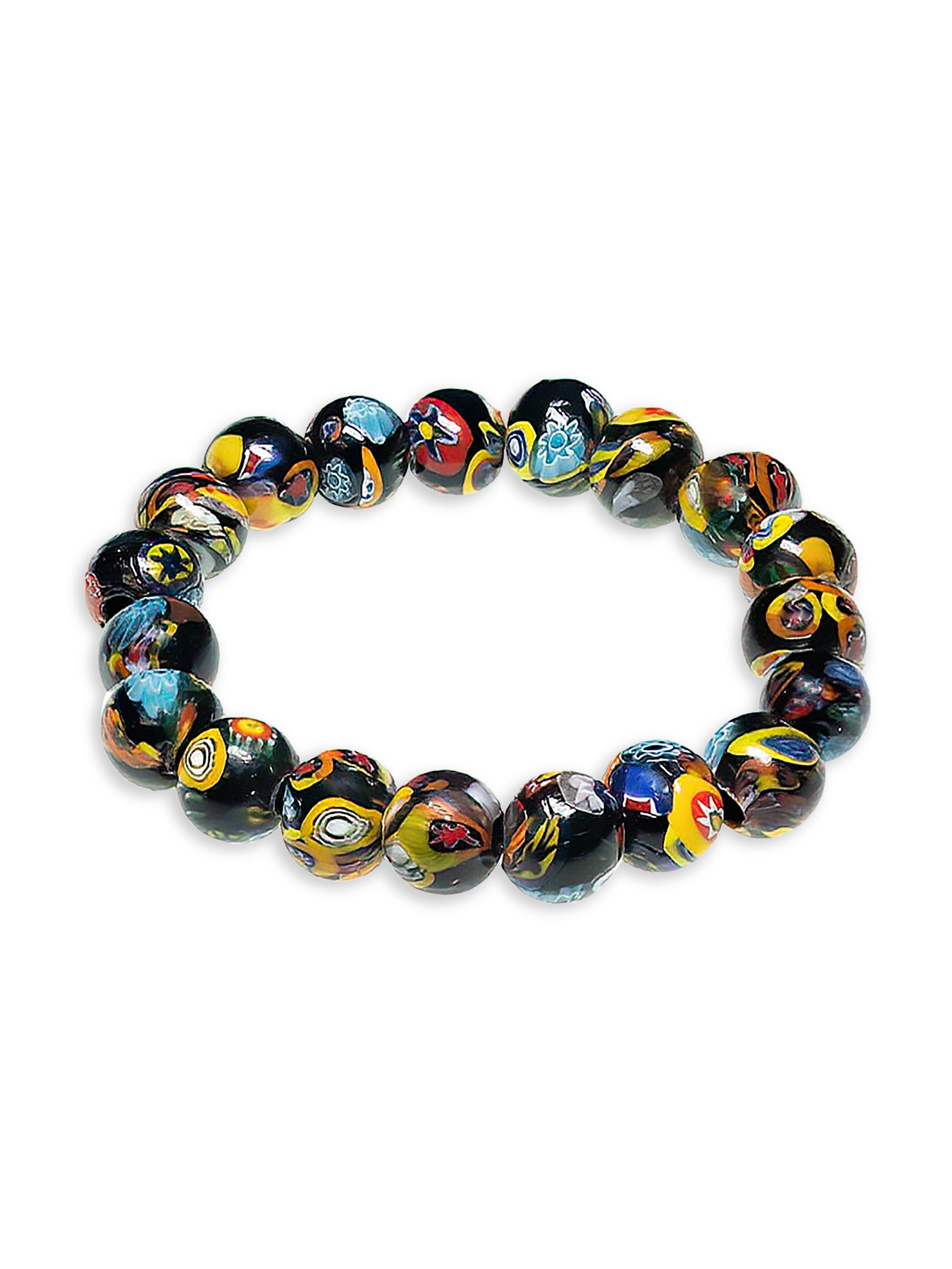 Click here for Jean Claude Mens Millefiori Glass Beaded Bracelet prices