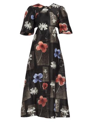 Ganni 2-Piece Printed Silk Midi-Dress on SALE | Saks OFF 5TH