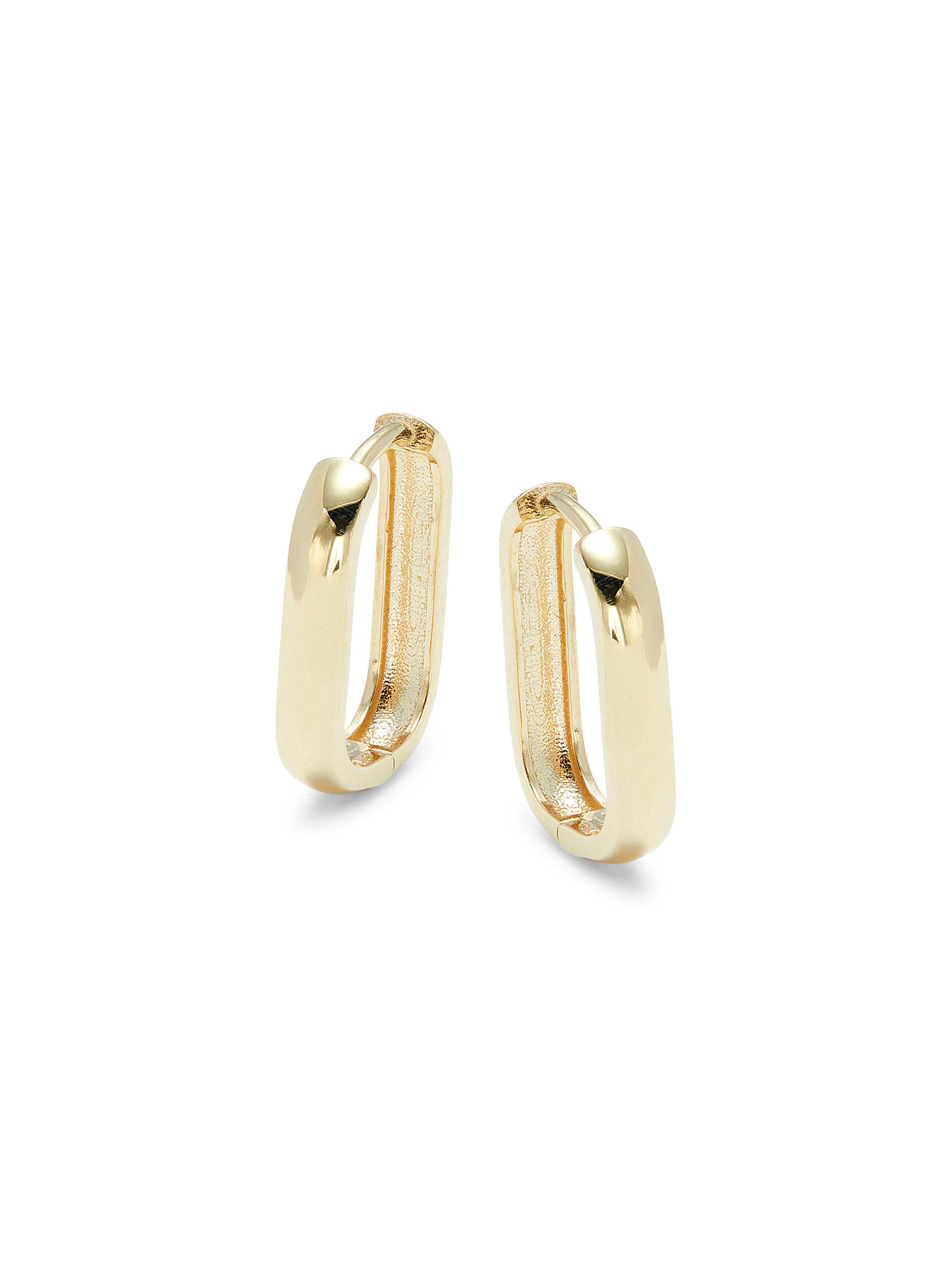 Click here for Saks Fifth Avenue Womens 14K Yellow Gold Oval Hoop... prices