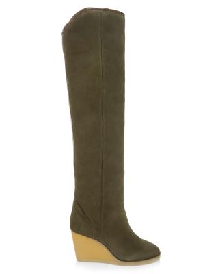Isabel Marant Tilin Suede Wedge Boots on SALE | Saks OFF 5TH