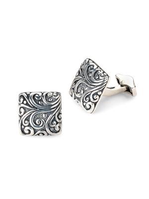 Eli Pebble Sterling Silver Textured Cufflink on SALE | Saks OFF 5TH