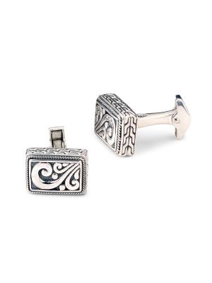 Eli Pebble Sterling Silver Ballenese Swirl Cufflinks on SALE | Saks OFF 5TH
