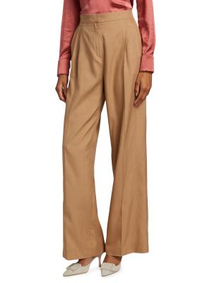 Max Mara Zorro Pleat Front Silk Pants on SALE | Saks OFF 5TH