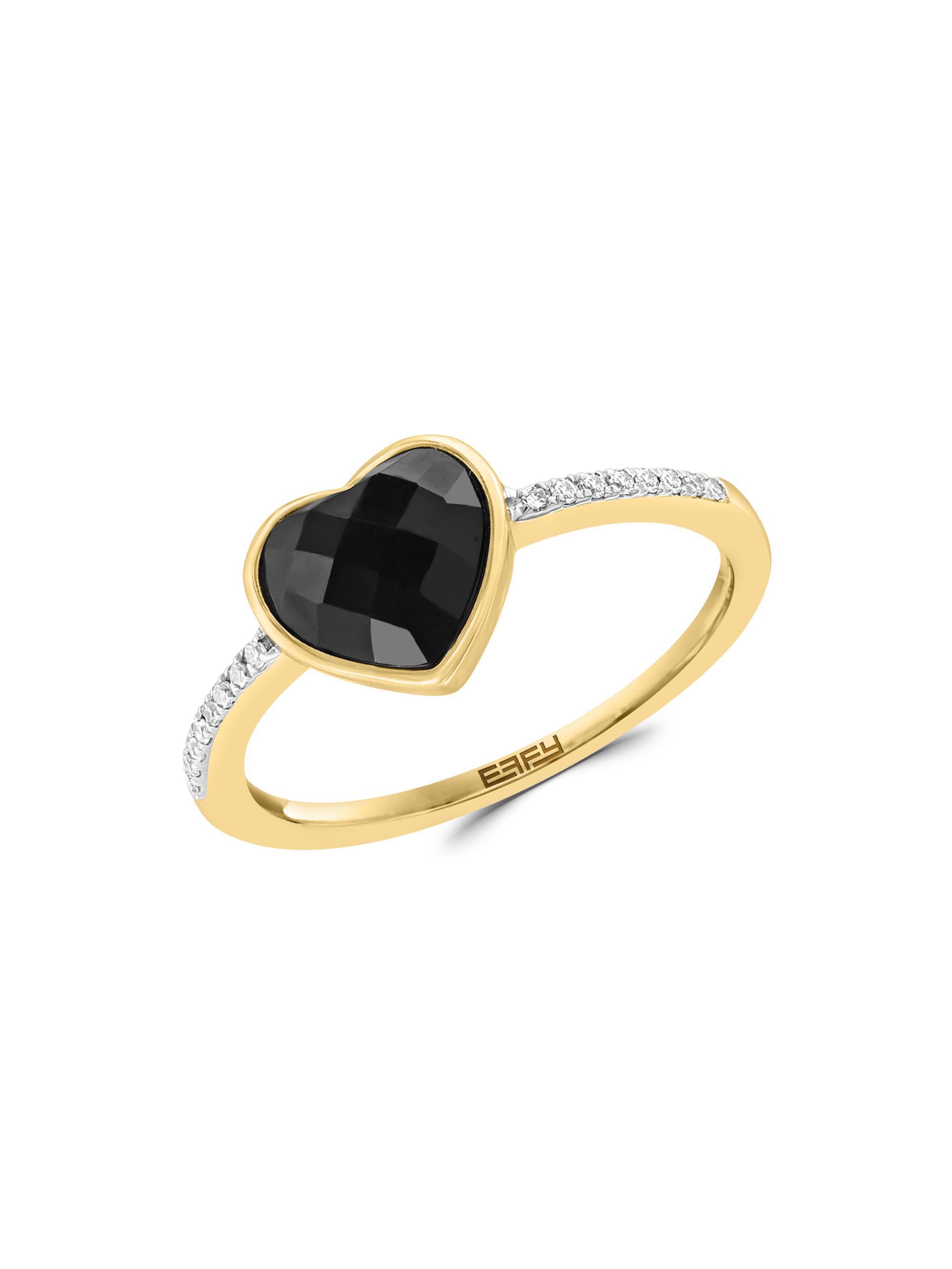 Click here for Effy Womens 14K Yellow Gold  Onyx & 0.06 TCW Diamo... prices