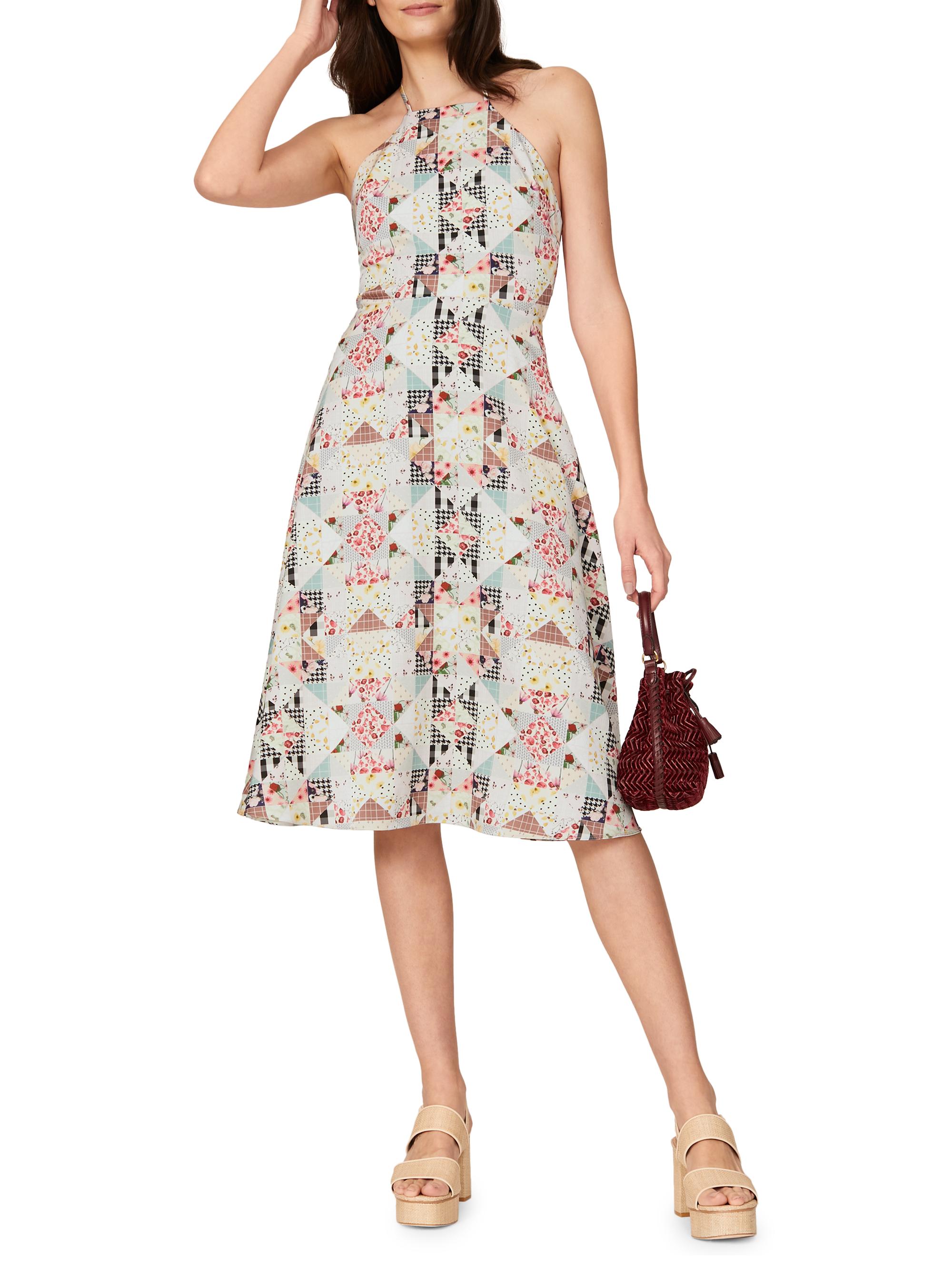 Click here for Samantha Sipos Womens Patchwork A-Line Dress - Siz... prices