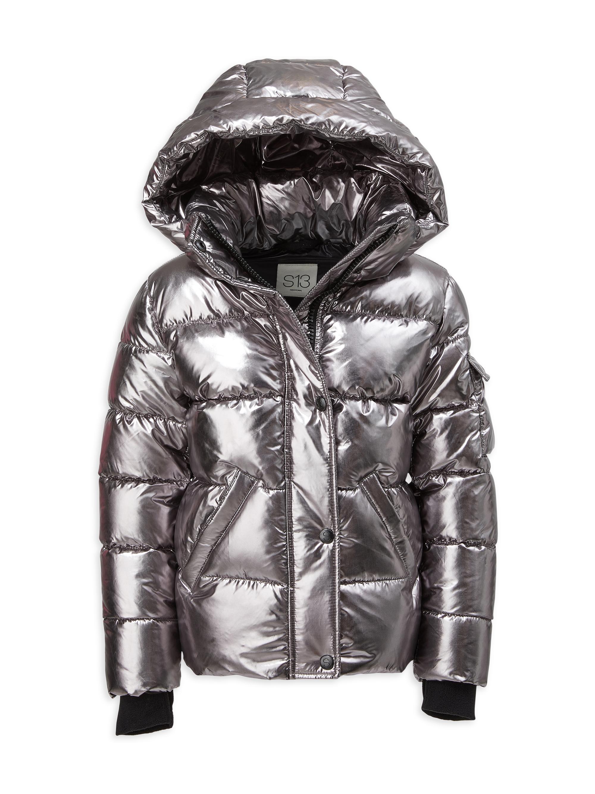 Click here for S13 Little Girls Metallic Straight Puffer Jacket -... prices
