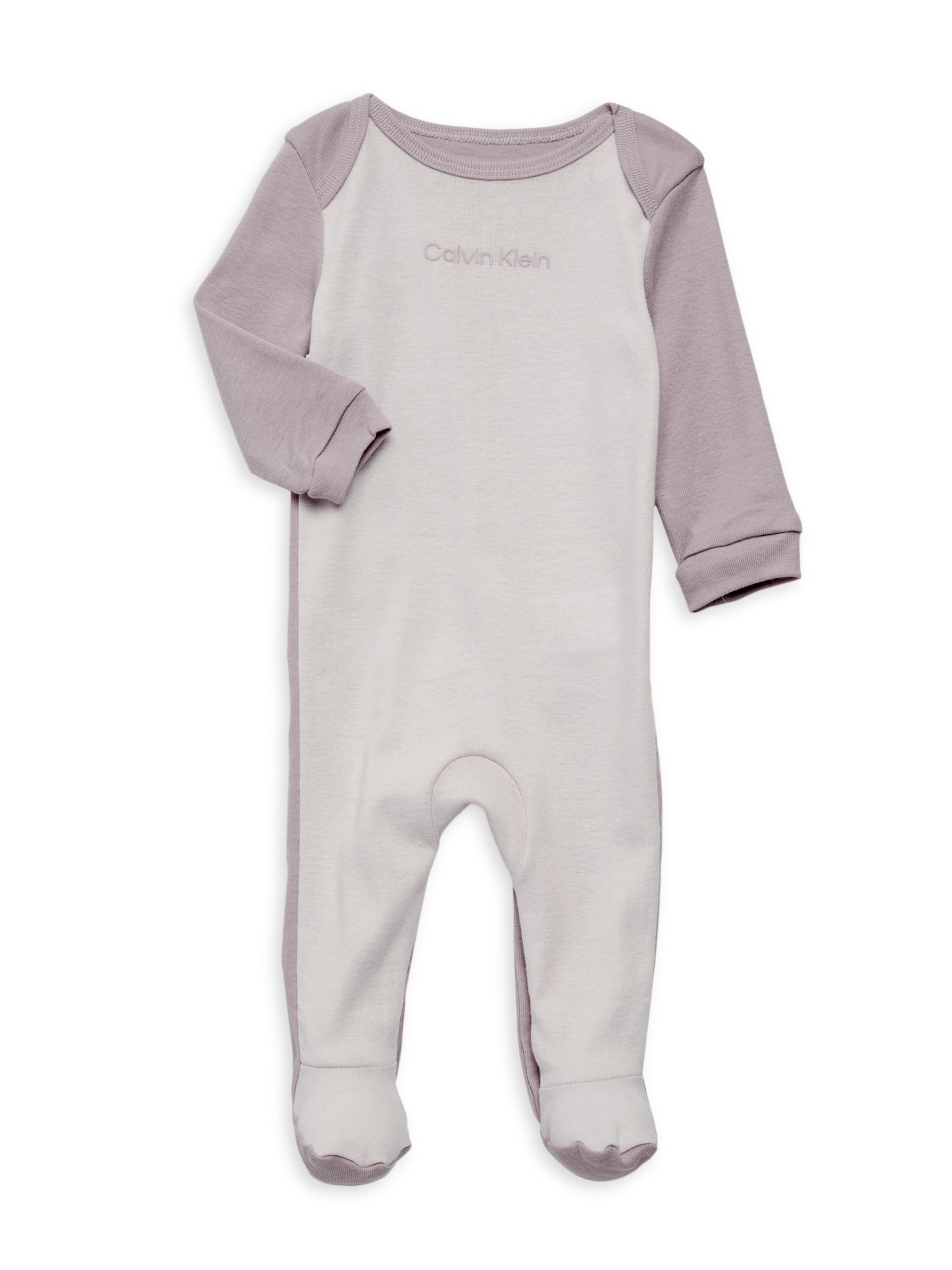 Click here for Calvin Klein Baby Girls Colorblock Footie - Grey -... prices