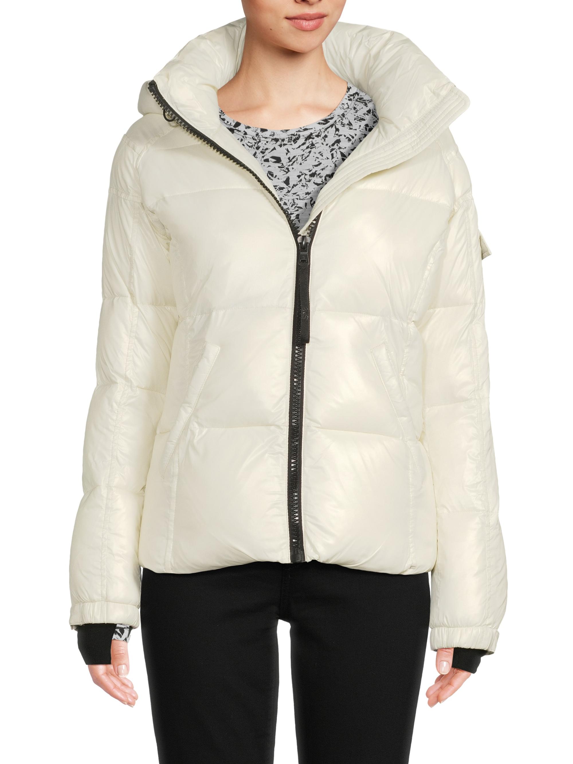 Click here for S13 Womens Kylie Glossy Puffer Jacket - Cream - Si... prices