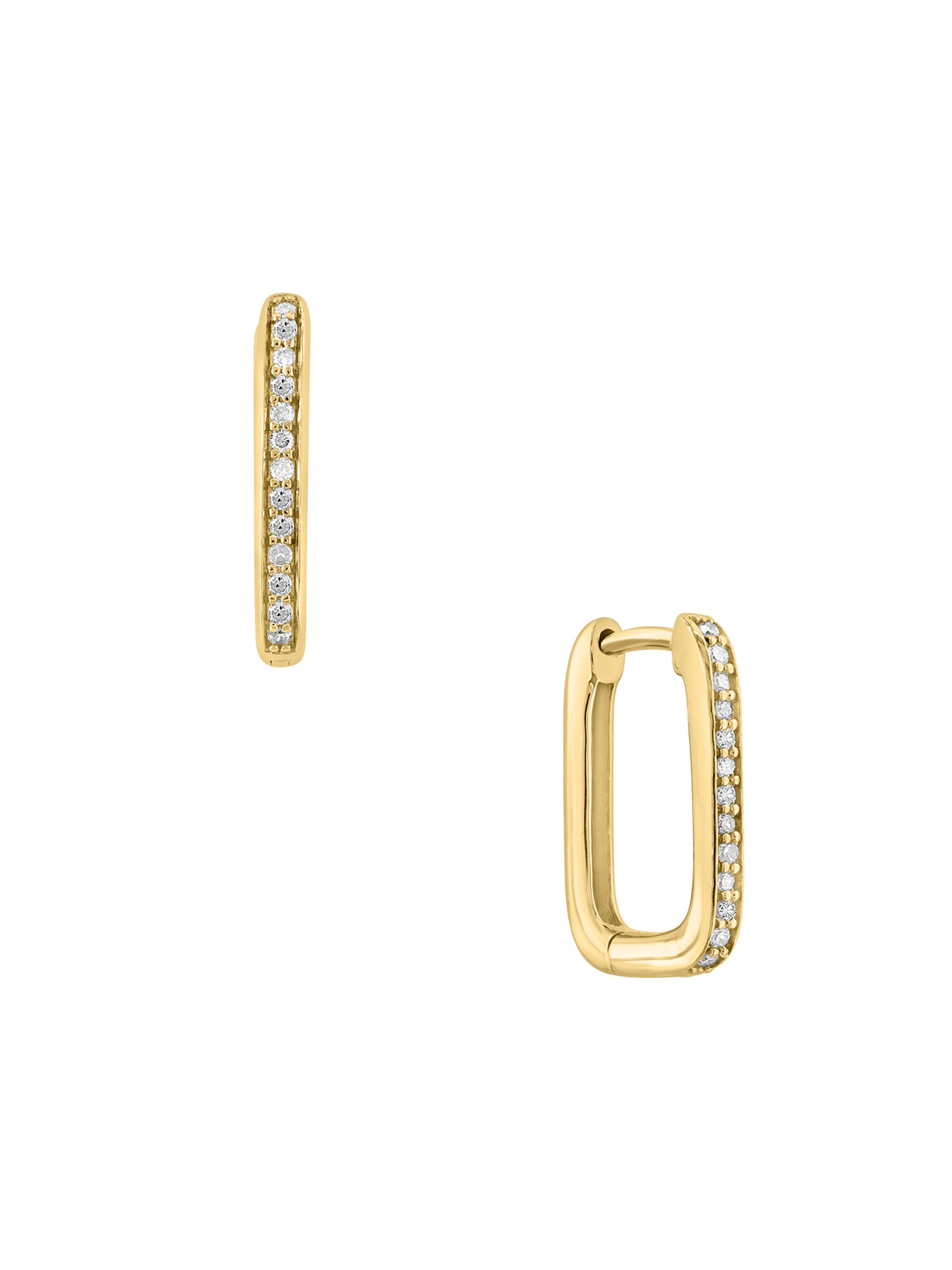 Click here for Effy Diamond Oval Hoop Earrings (1/6 ct. t.w.) in... prices
