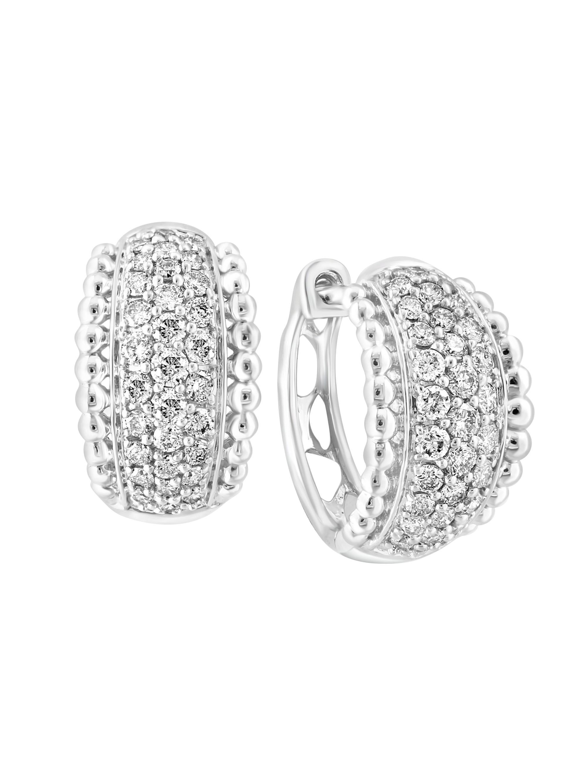 Click here for Effy Womens 14K White Gold & 0.96 TCW Diamond Hugg... prices