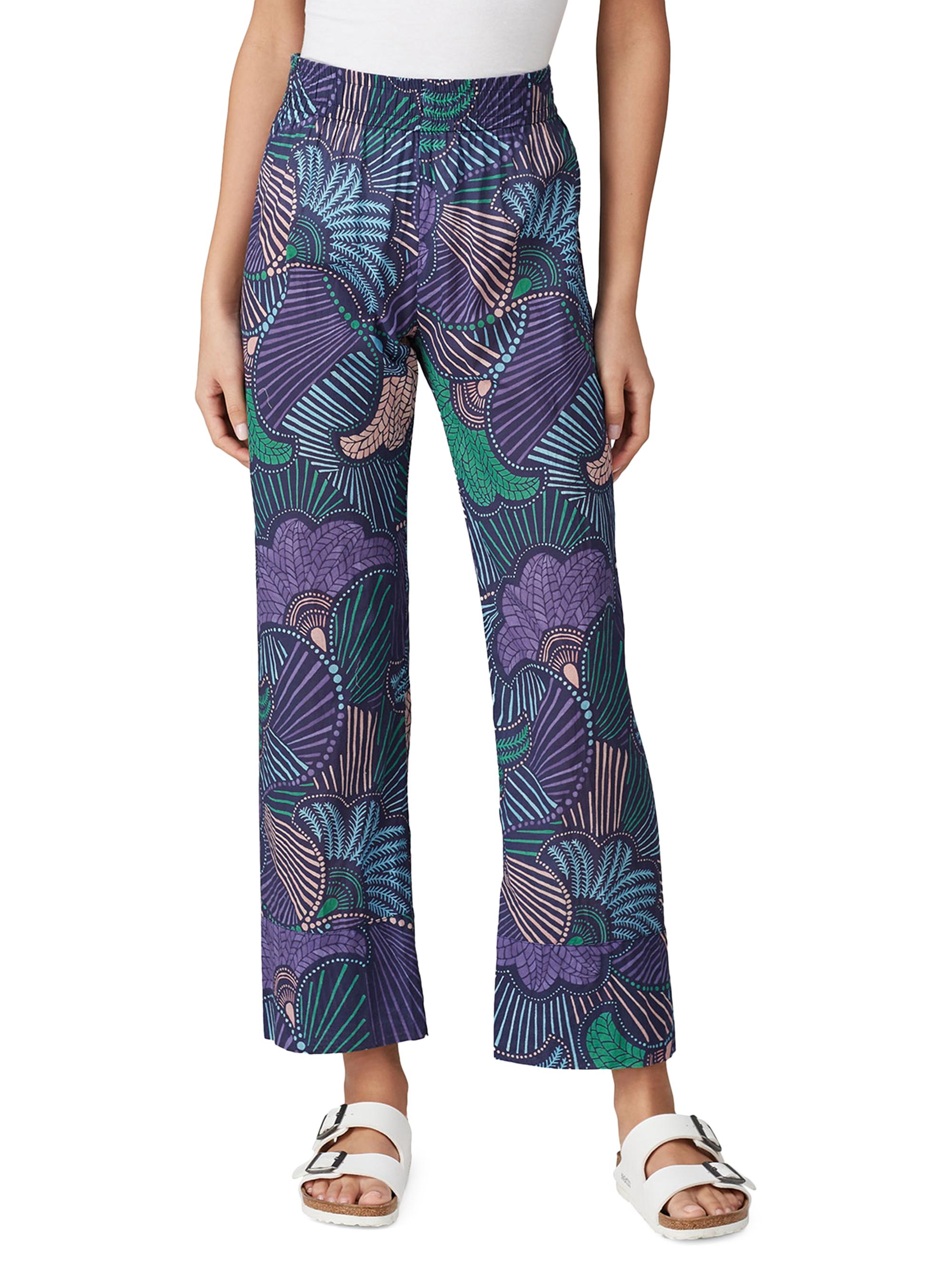 Click here for Warm Womens Floral Staright Fit Pants - Purple - S... prices