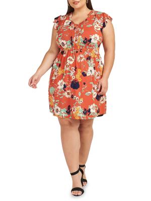 Daniel Rainn Plus Persephone Floral Mini Dress on SALE | Saks OFF 5TH