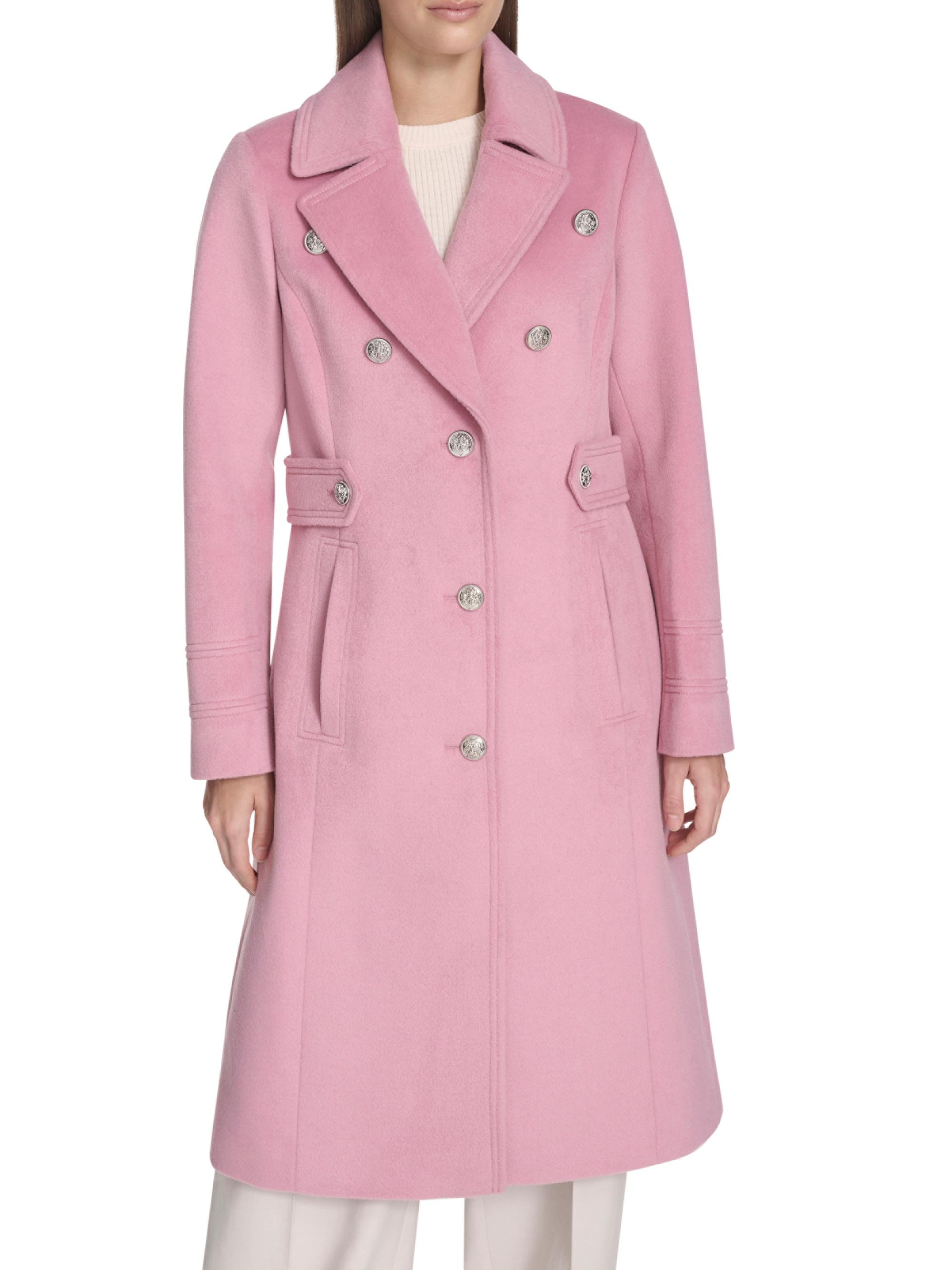 Click here for Kenneth Cole Womens Military Wool Blend Overcoat -... prices