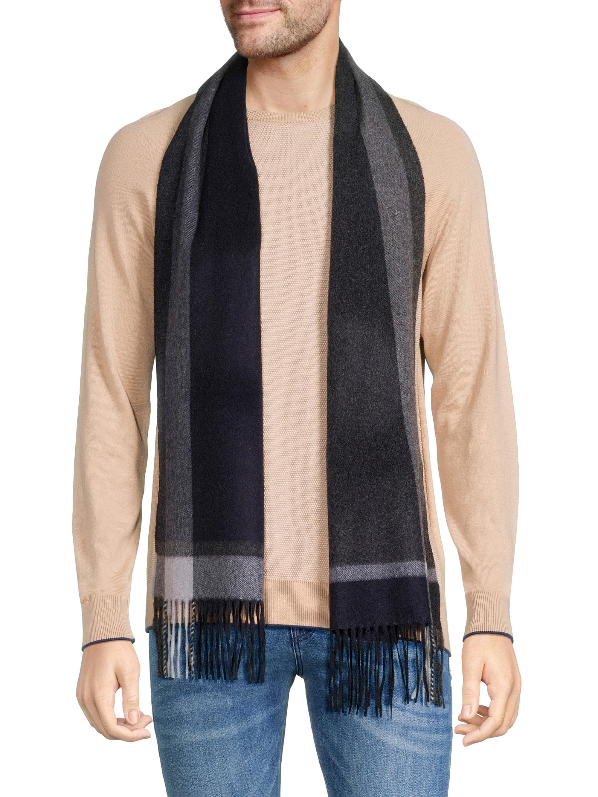 Click here for Saks Fifth Avenue Mens Plaid Cashmere Fringe Scarf... prices