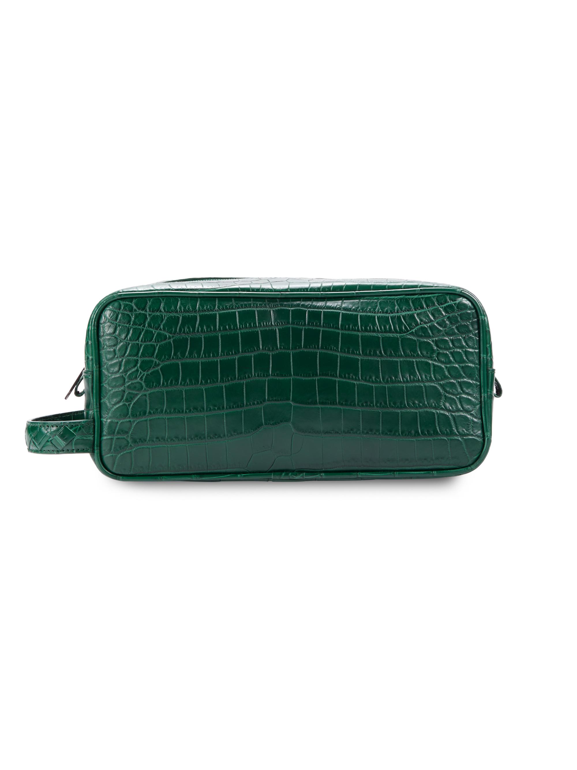 Click here for Bottega Veneta Croc-Embossed Leather Zip Shaving P... prices