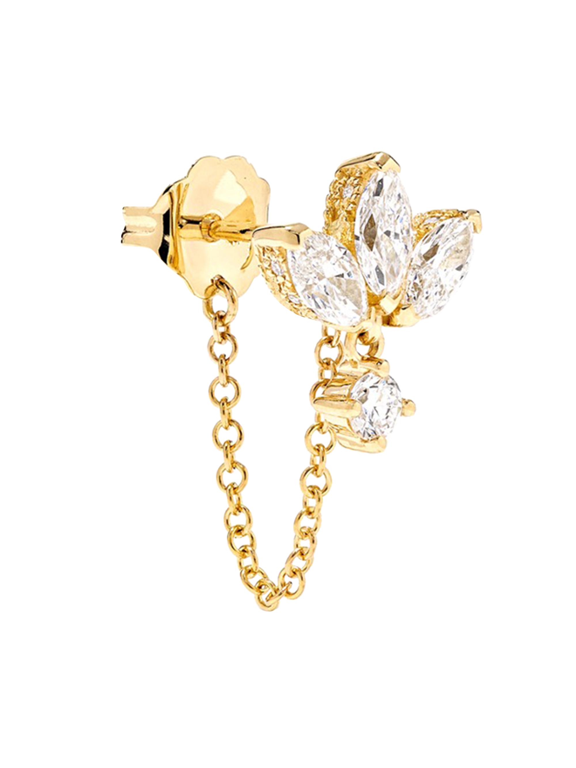 Click here for Luv AJ Womens 14K Goldplated & Glass Crystal Front... prices