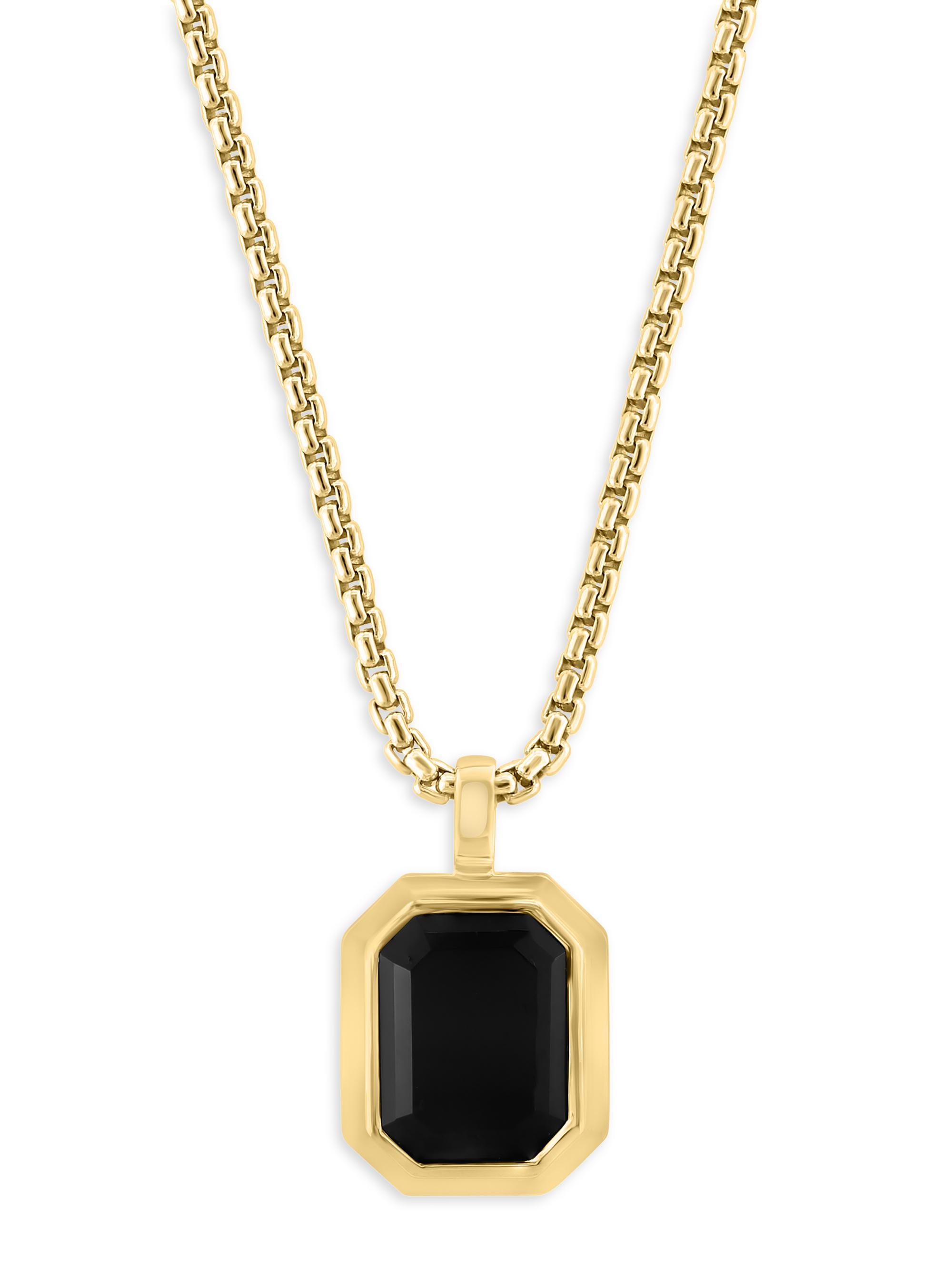 Click here for Effy Womens 14K Goldplated Sterling Silver & Onyx... prices