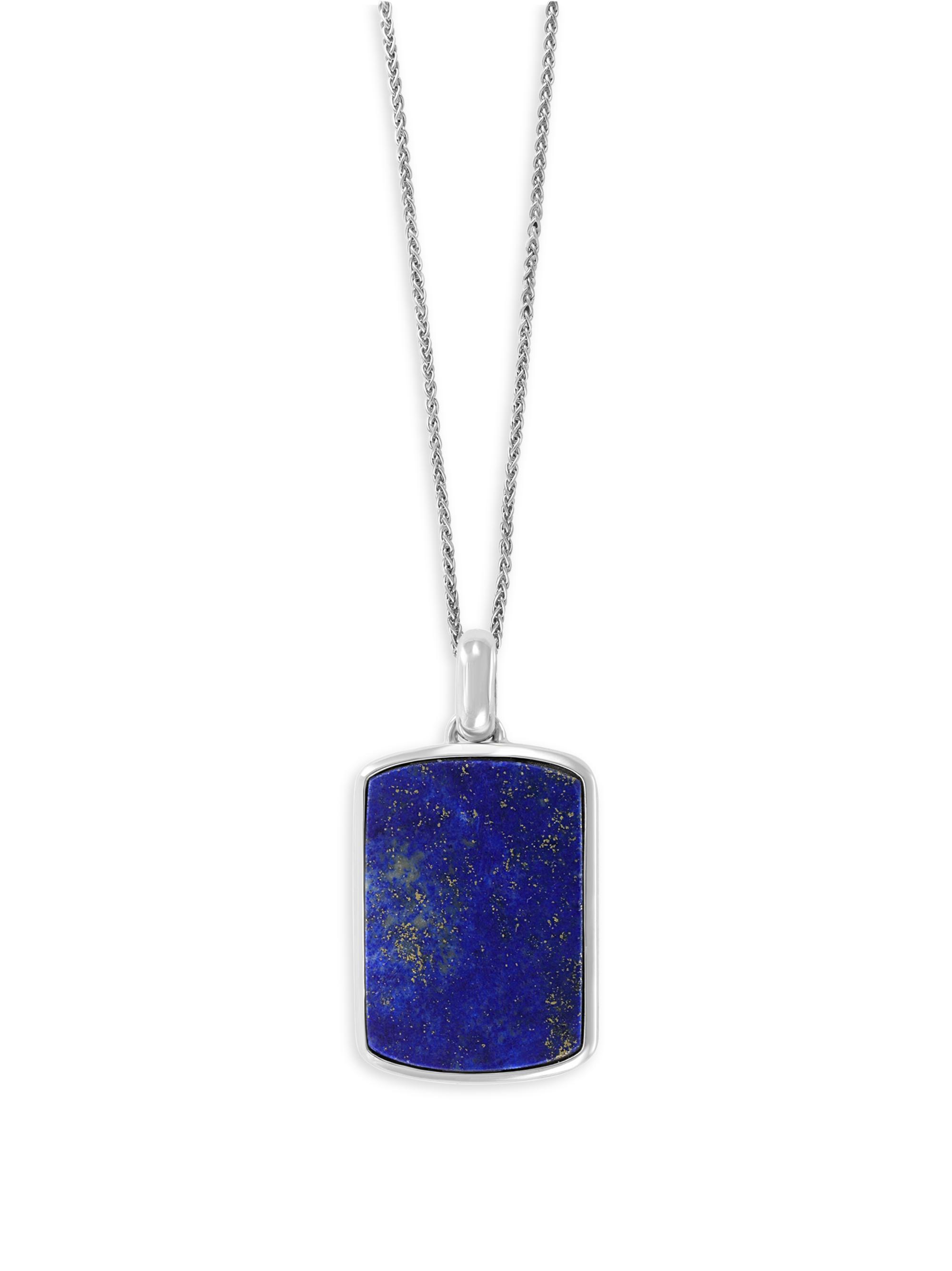 Click here for Effy Mens Sterling Silver & Lapis Lazuli Pendant N... prices