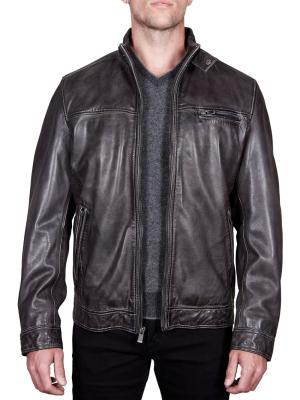 Missani Le Collezioni Leather Racing Jacket on SALE | Saks OFF 5TH