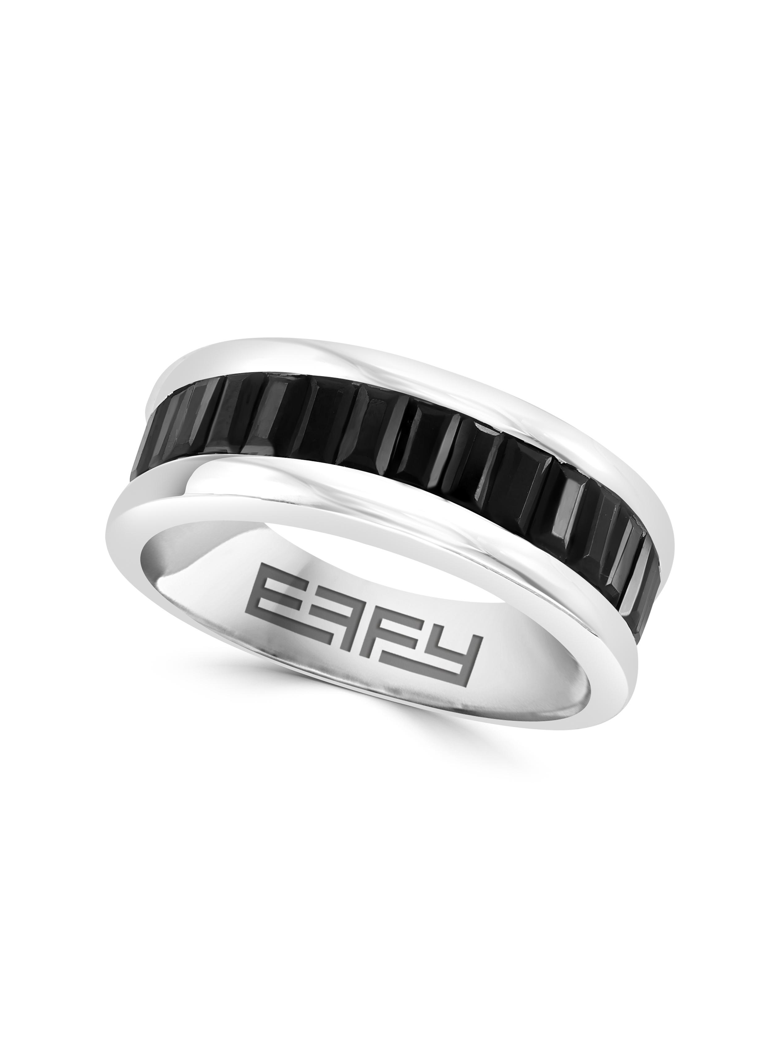 Click here for Effy Mens Sterling Silver & Black Spinel Ring - Si... prices