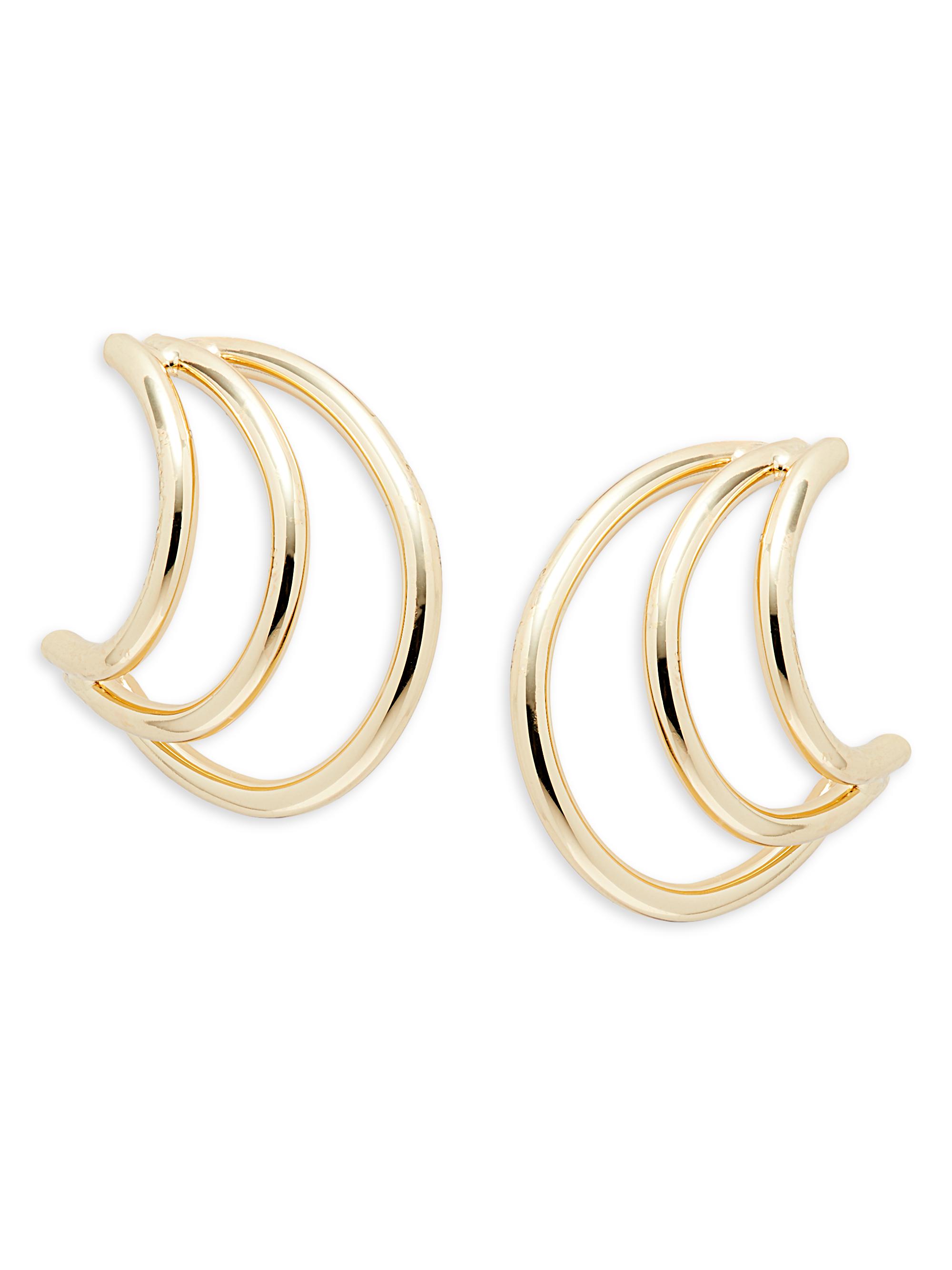 Click here for Argento Vivo Womens Studio 14K Goldplated Hoop Ear... prices