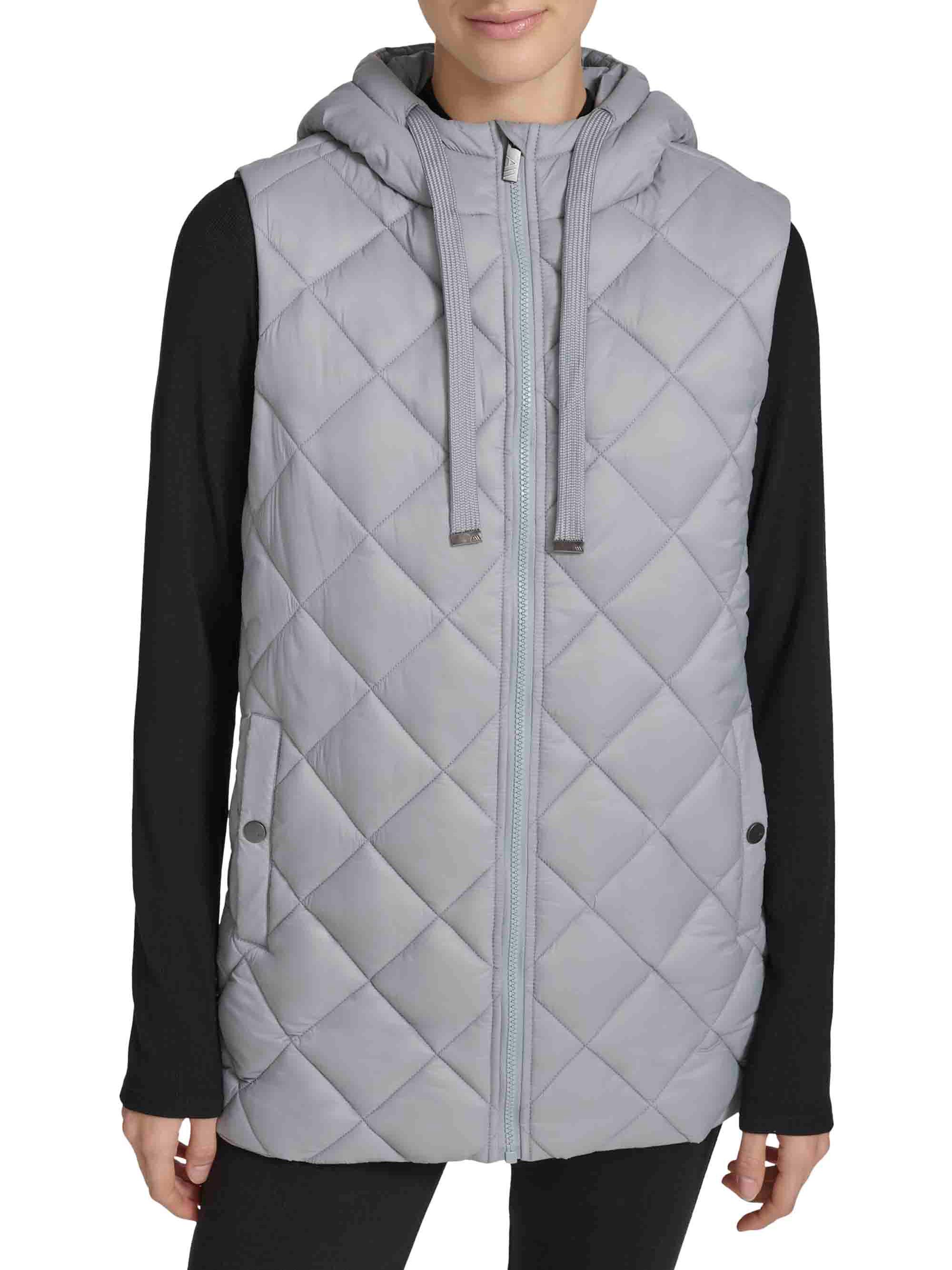 Click here for Andrew Marc Sport Womens Hooded Quilted Vest - Smo... prices