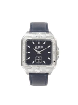 Versus Versace 40MM Stainless Steel & Leather Strap Watch on SALE ...