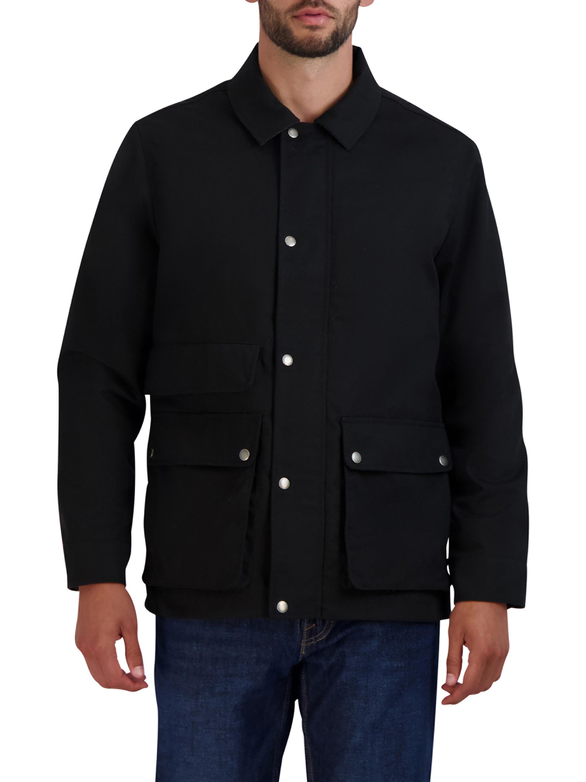Click here for Cole Haan Mens Waxed Rain Jacket - Black - Size S prices