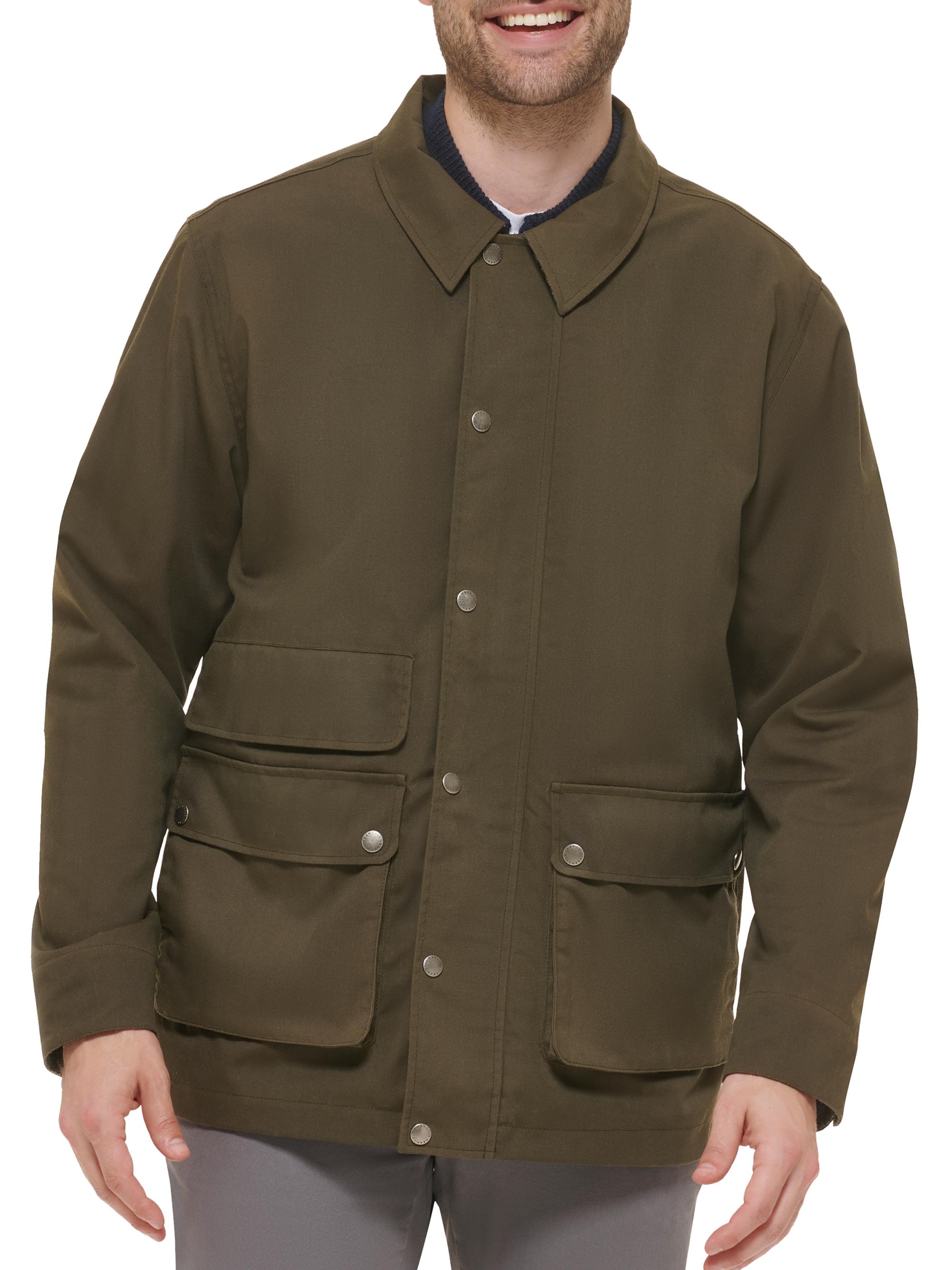 Click here for Cole Haan Mens Waxed Rain Jacket - Olive - Size S prices