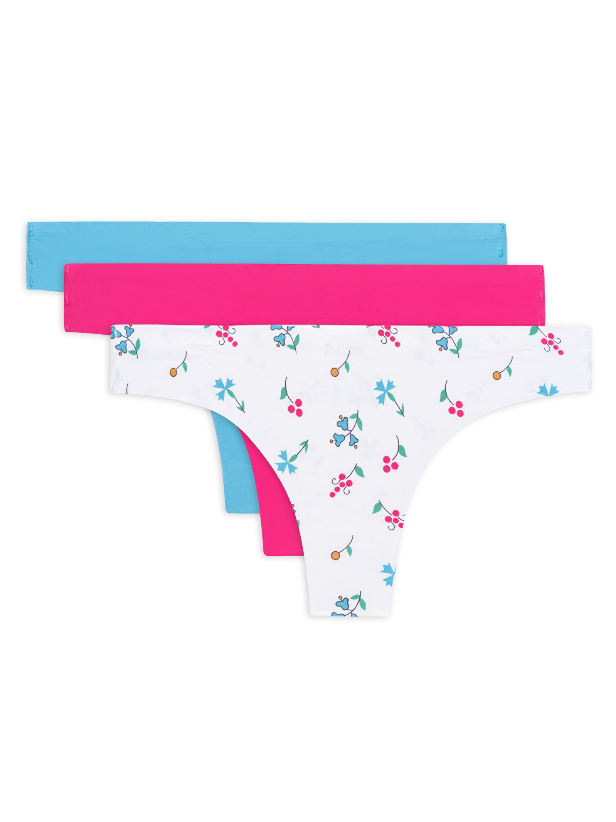 Click here for Aqs Womens 3-Pack Seamless Assorted Thongs - White... prices