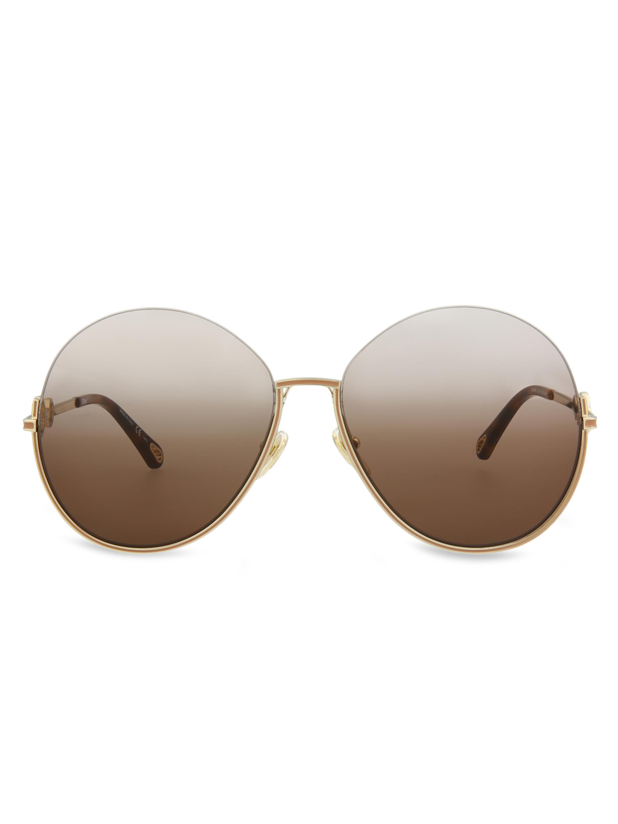 Click here for Chloé Womens 61MM Oval Sunglasses - Brown prices