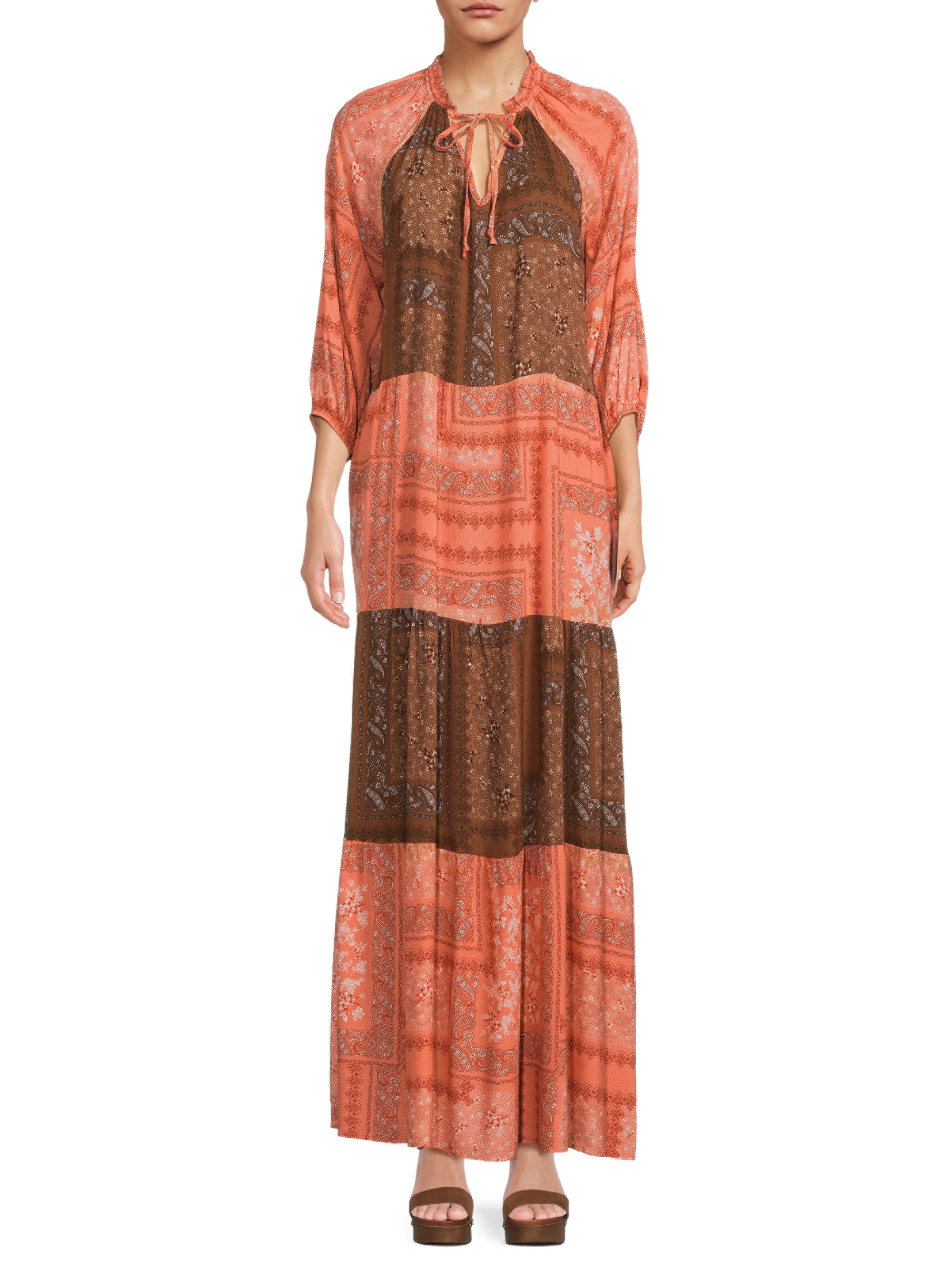 Click here for Renee C. Womens Paisley Print Tiered Maxi Dress -... prices