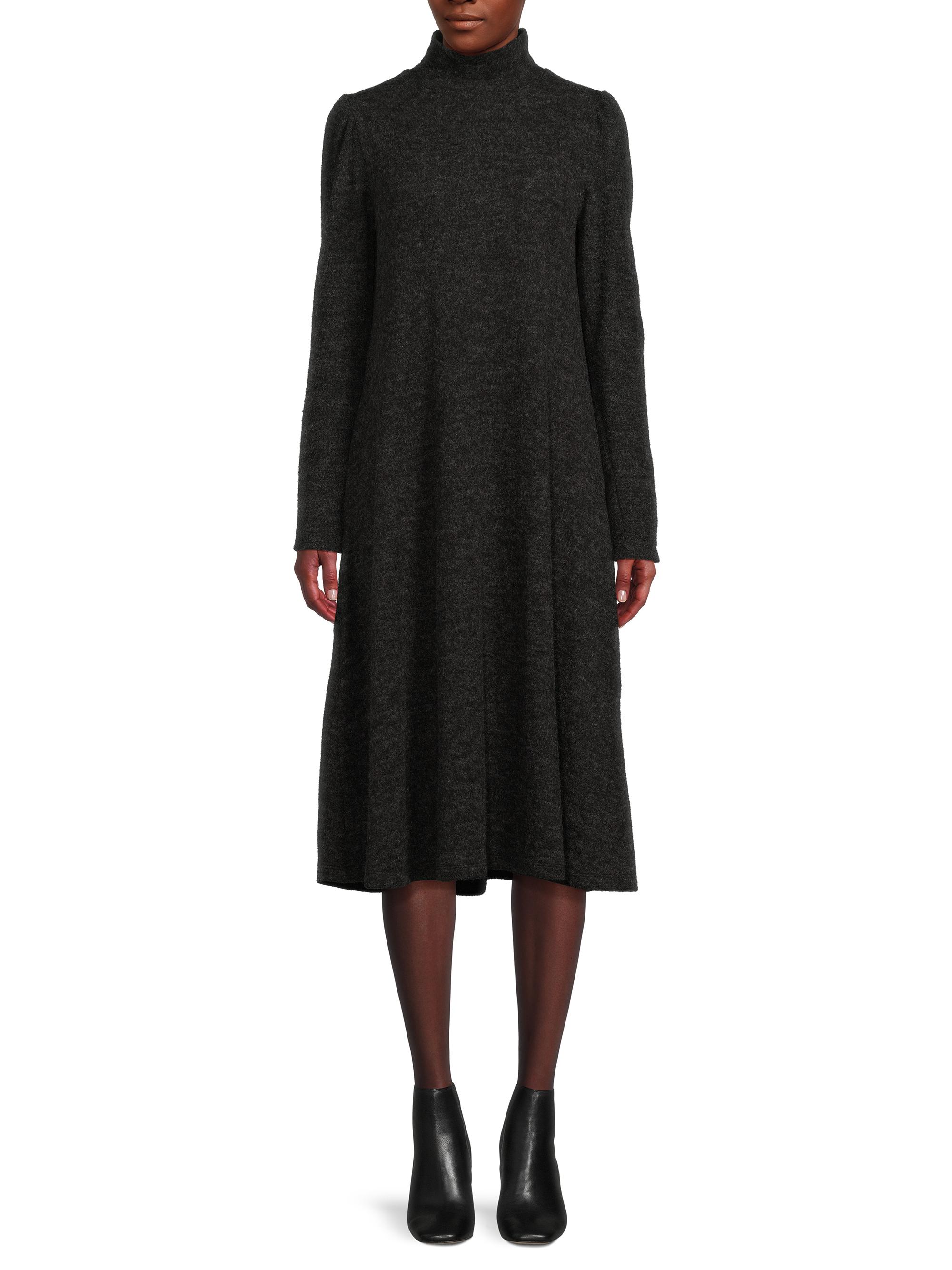 Click here for Renee C. Womens Highneck A-line Midi Sweater Dress... prices